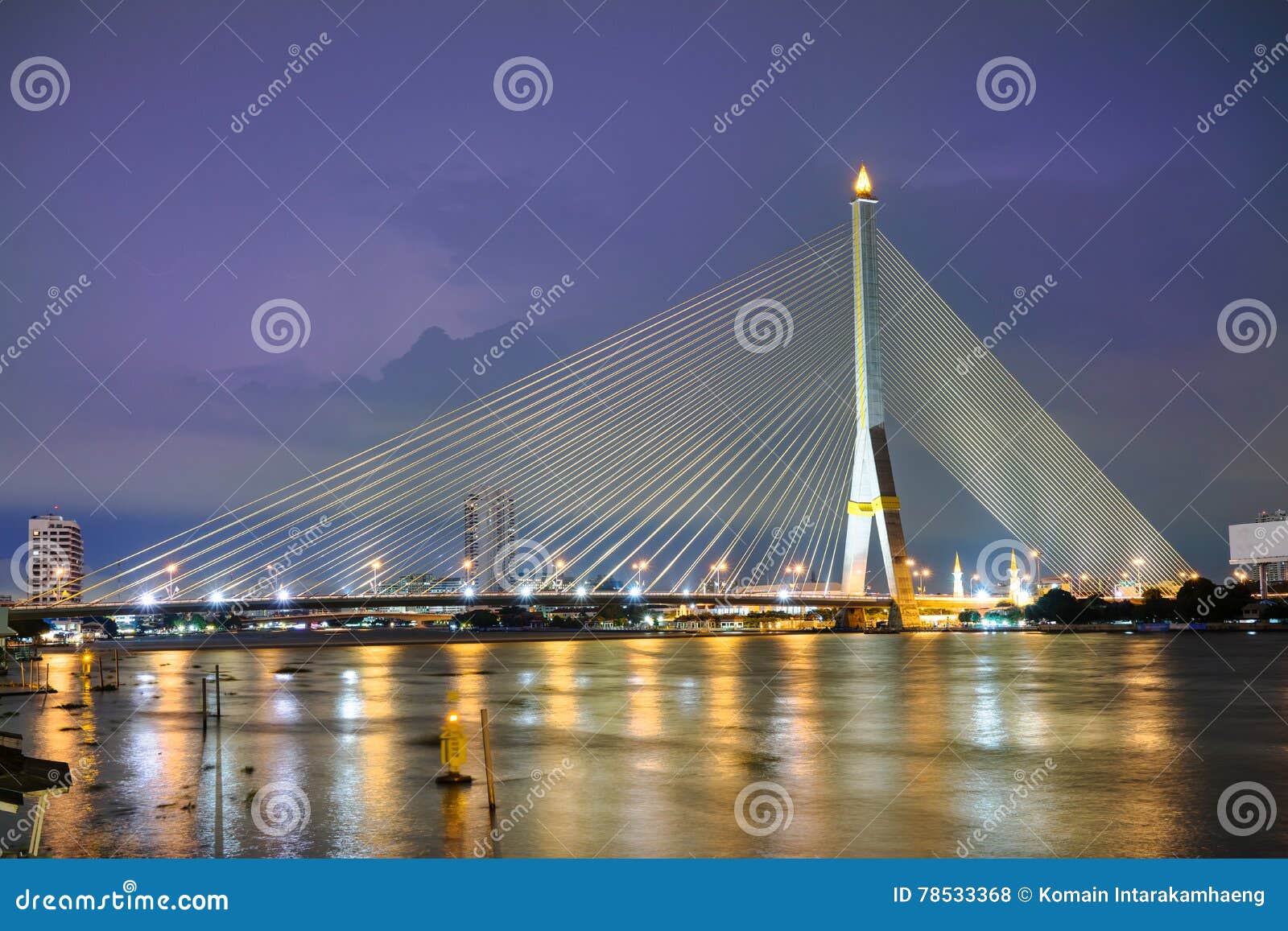 Rama VIII Bridge stock photo. Image of architecture, built - 78533368