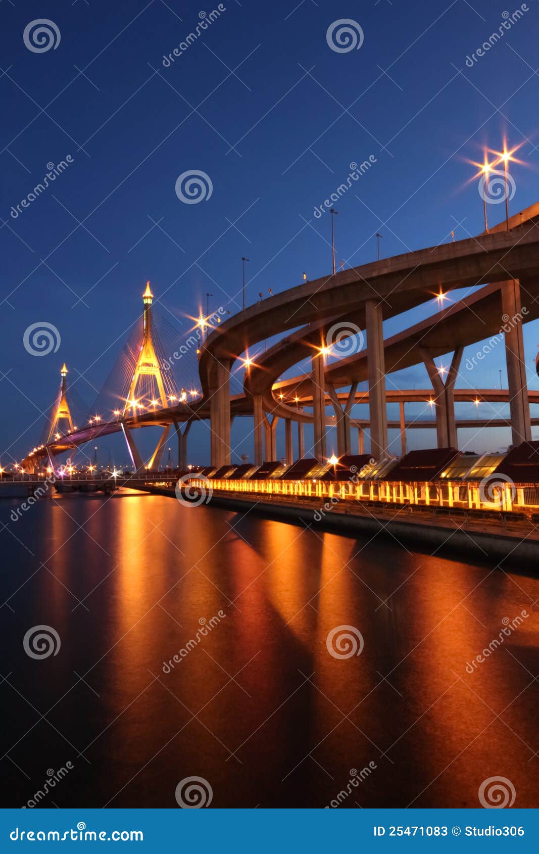 Rama VIIII Bridge stock image. Image of architecture - 25471083