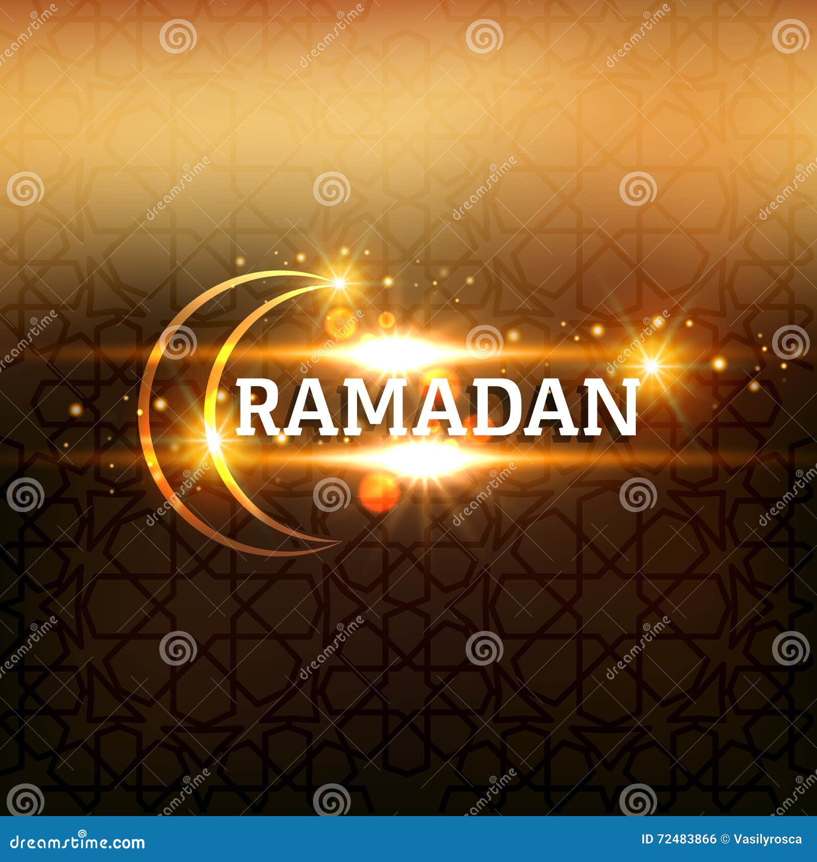 Ramadan Arabic Lantern With Burning Candle Glowing At Night Muslim Holy ...