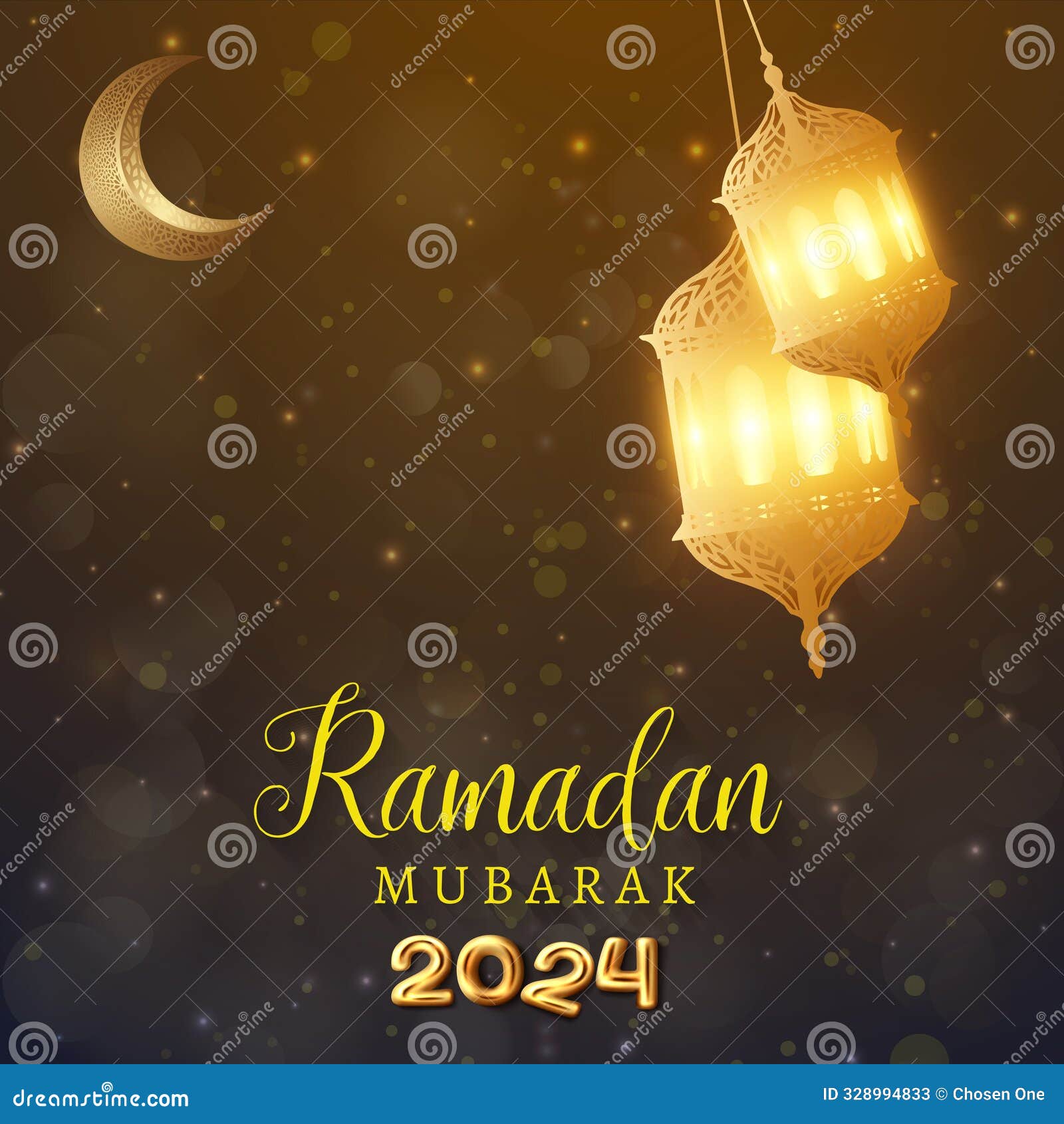 Ramadan 2024 With Black And Golden Islamic Background Design1 Cartoon ...