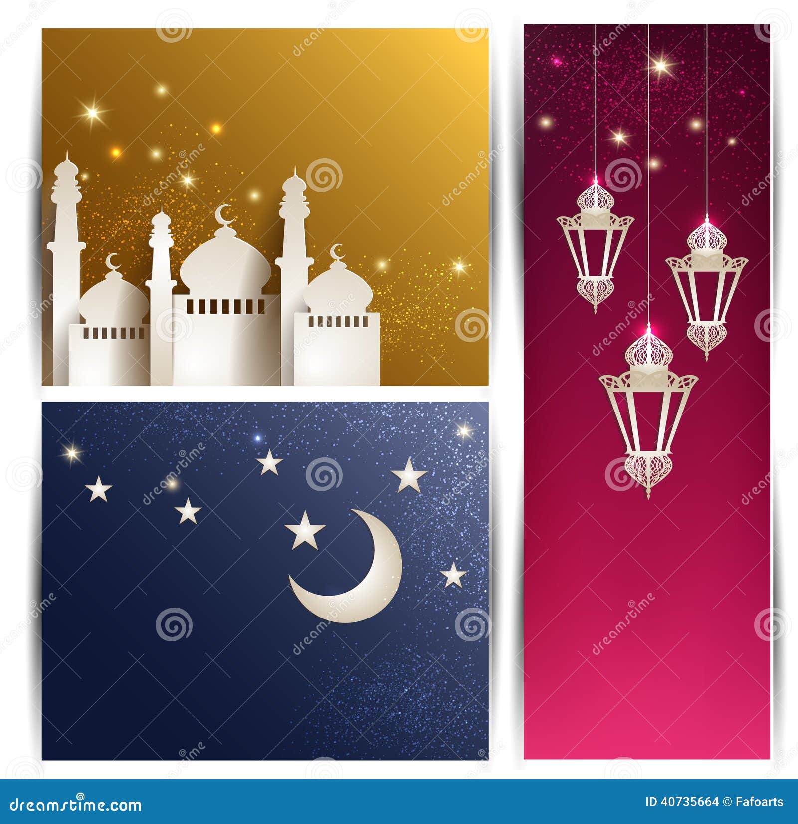 Ramadan Banners stock vector. Illustration of fast, heaven - 40735664