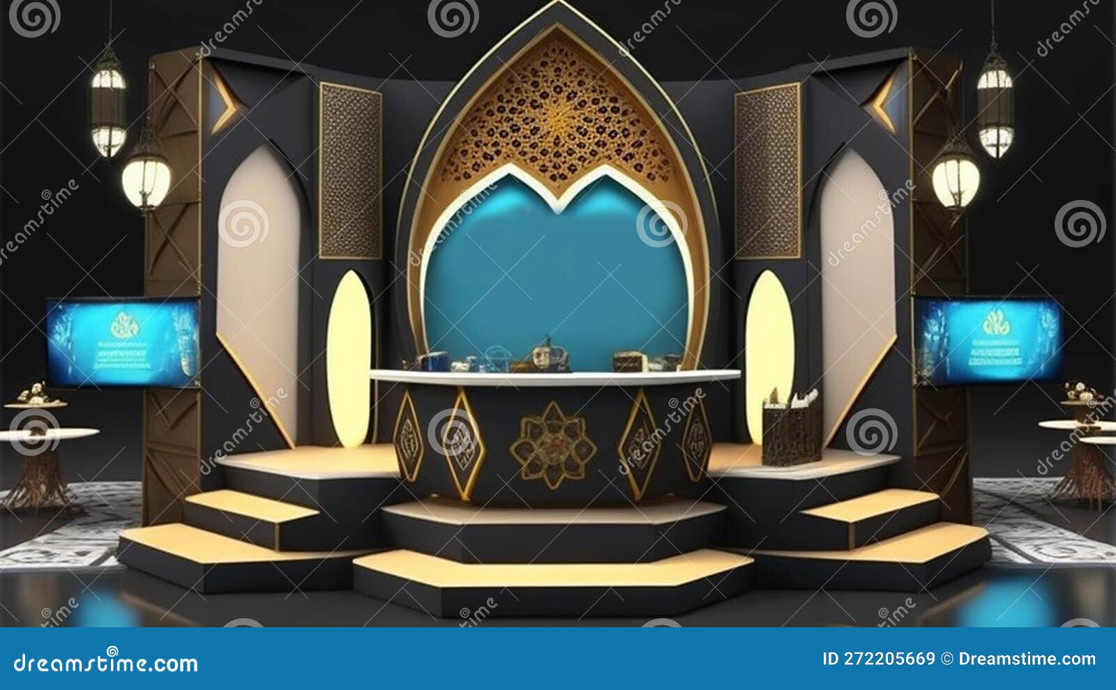 RAMADAN BOOTH 3D RENDER BACKGROUND ISLAMIC EID EVENT Stock Image ...
