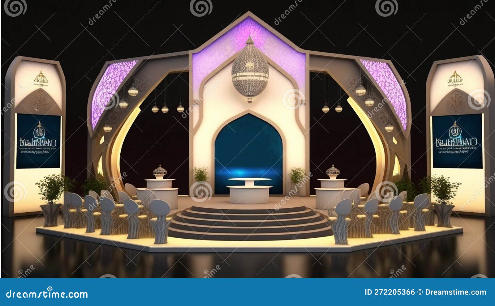 RAMADAN BOOTH 3D RENDER BACKGROUND ISLAMIC EID EVENT SHOW Stock ...