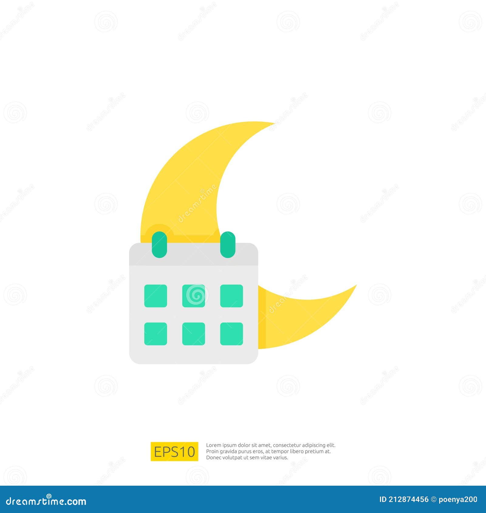 Ramadan Calendar Date Icon for Muslim and Ramadan Theme Concept. Vector ...