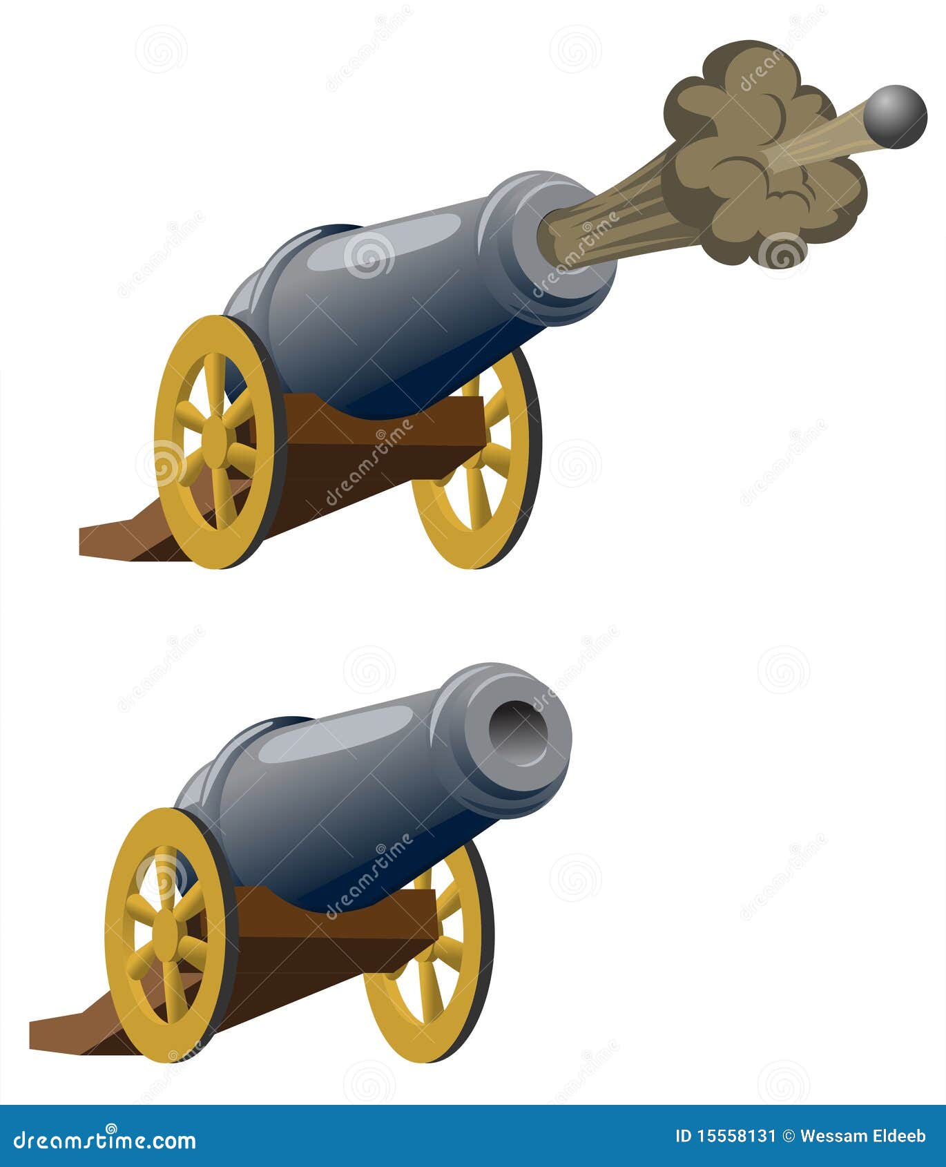 Ramadan Cannons stock vector. Illustration of eastern - 15558131