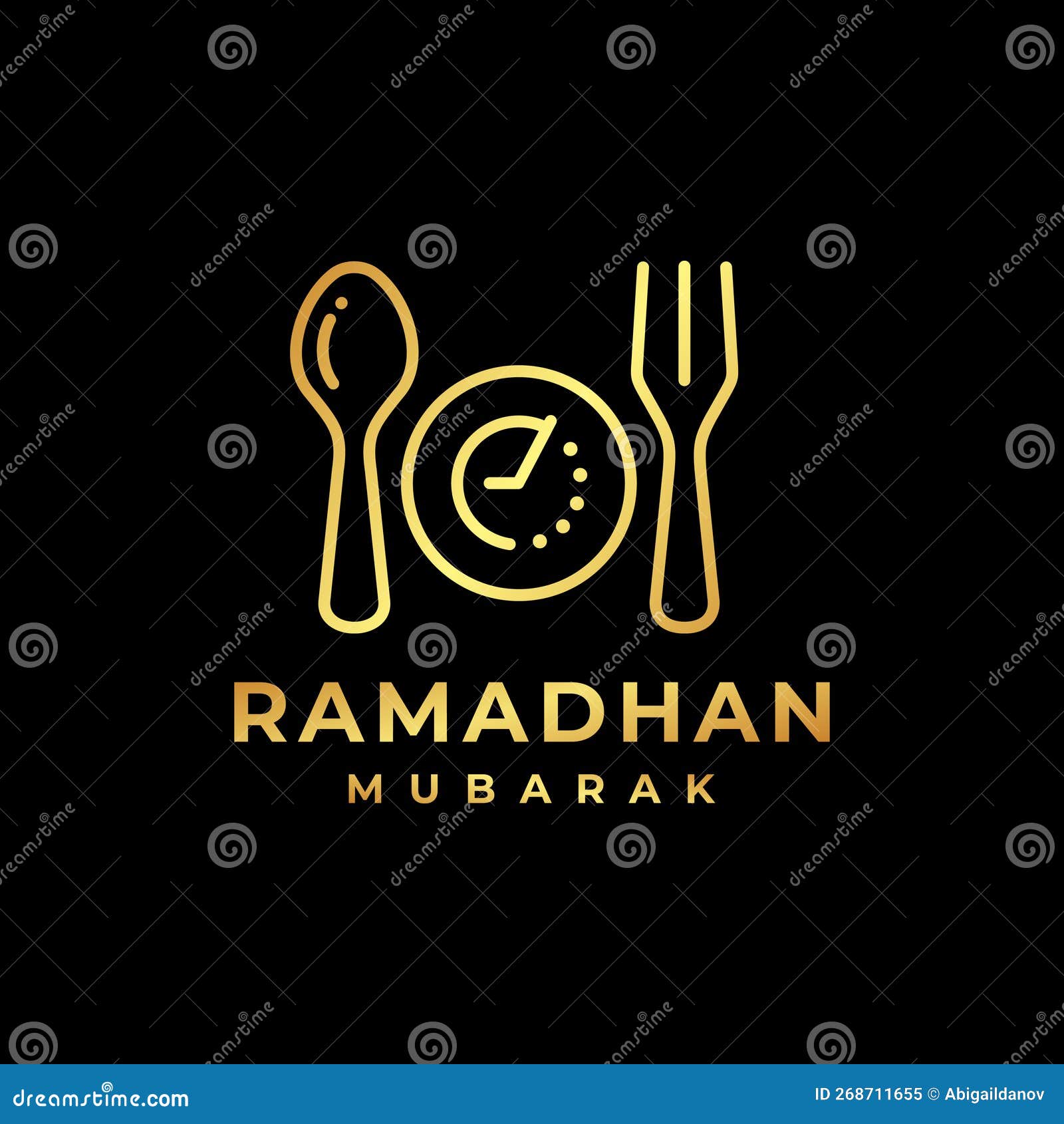 Islamic Ramadan Fasting Logo Design Stock Vector - Illustration of ...