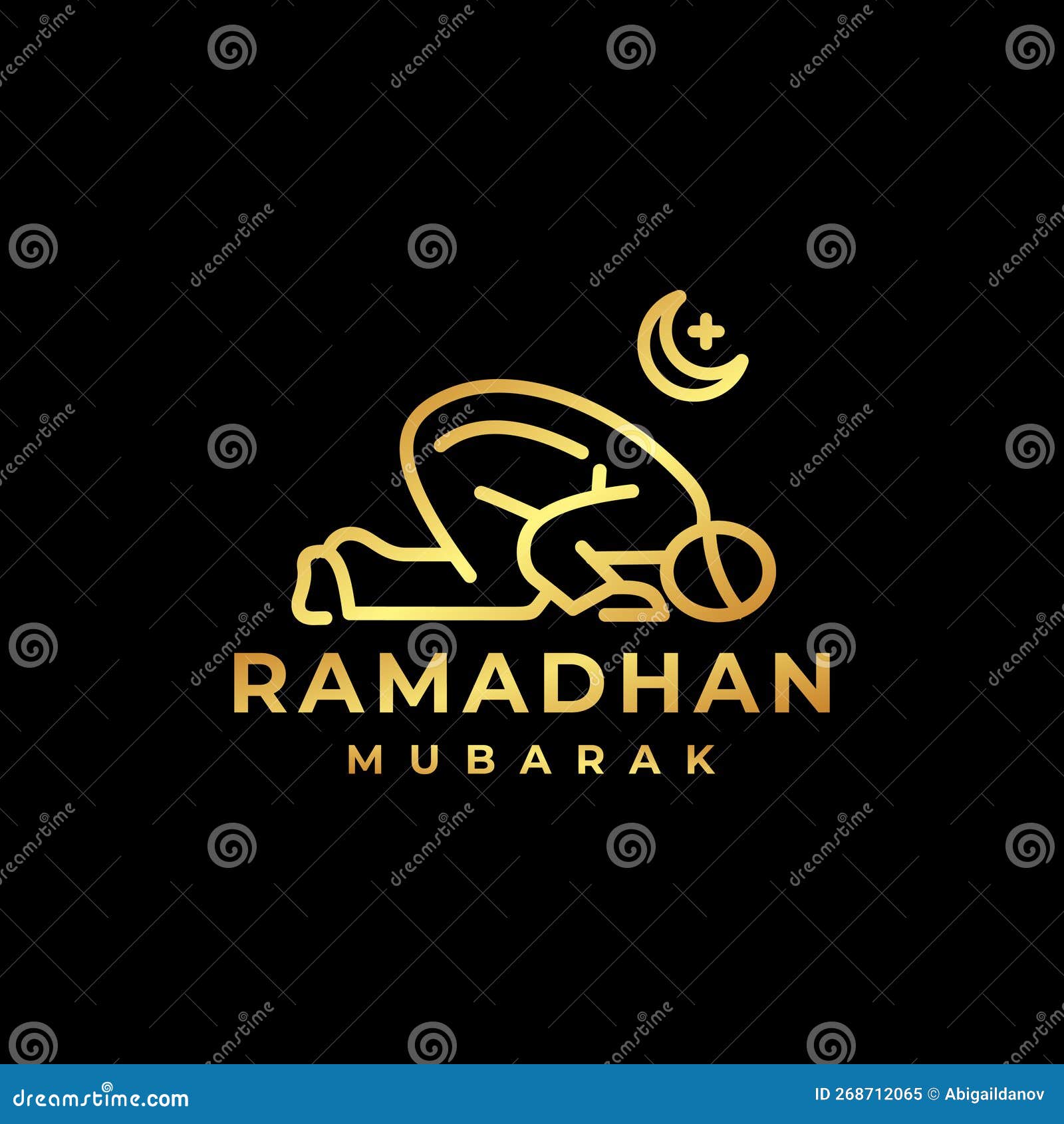 Islamic sholat logo design stock vector. Illustration of decoration ...