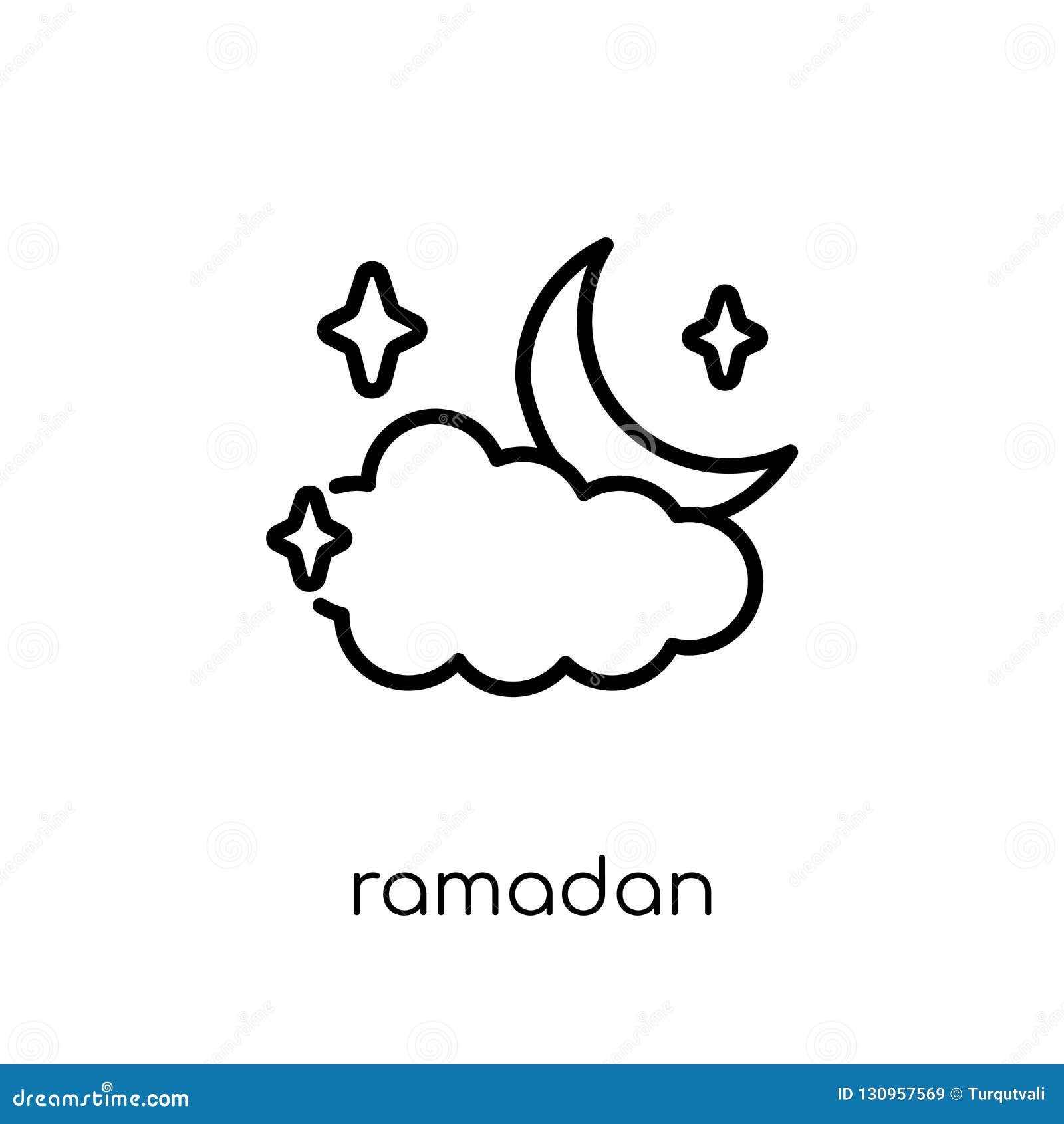 Ramadan Crescent Moon Icon. Trendy Modern Flat Linear Vector Ram Stock ... Ramadan Crescent Moon Icon. Trendy Modern Flat Linear Vector Ram Stock ...