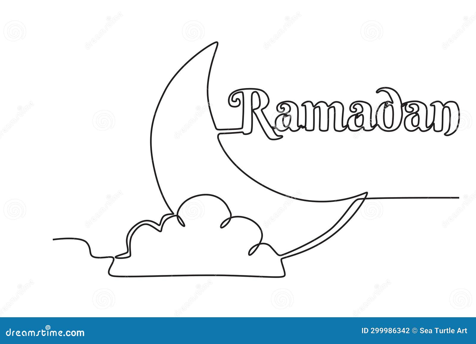 A Ramadan crescent stock vector. Illustration of pattern - 299986342