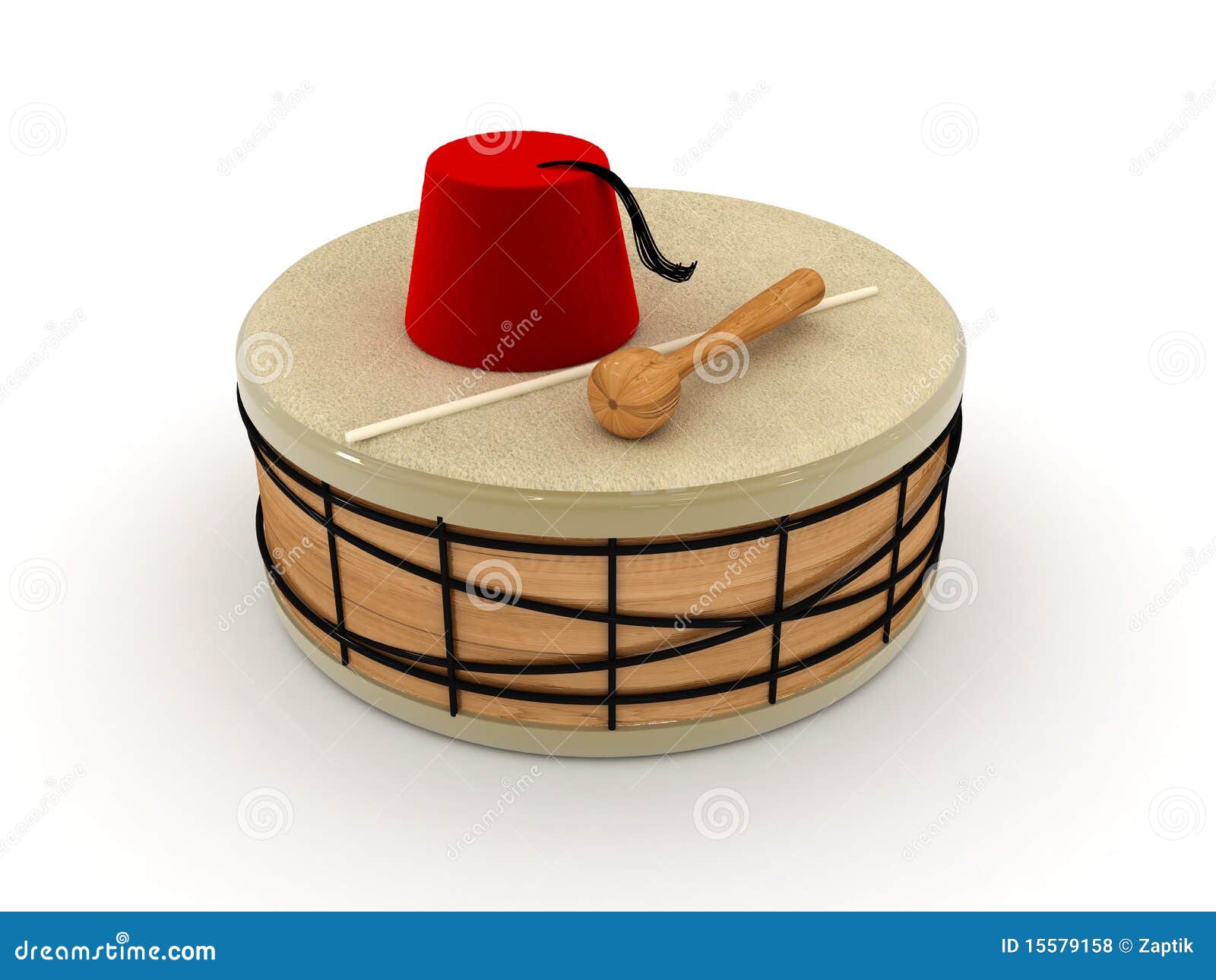 Ramadan drum stock illustration. Illustration of music - 15579158