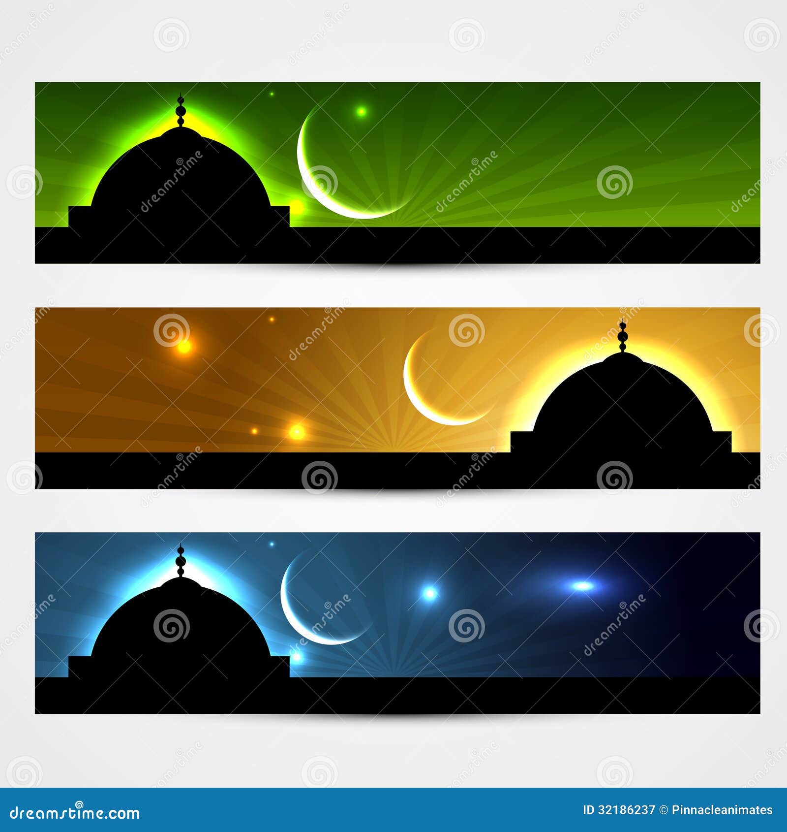 Ramadan and eid headers stock vector. Illustration of card - 32186237