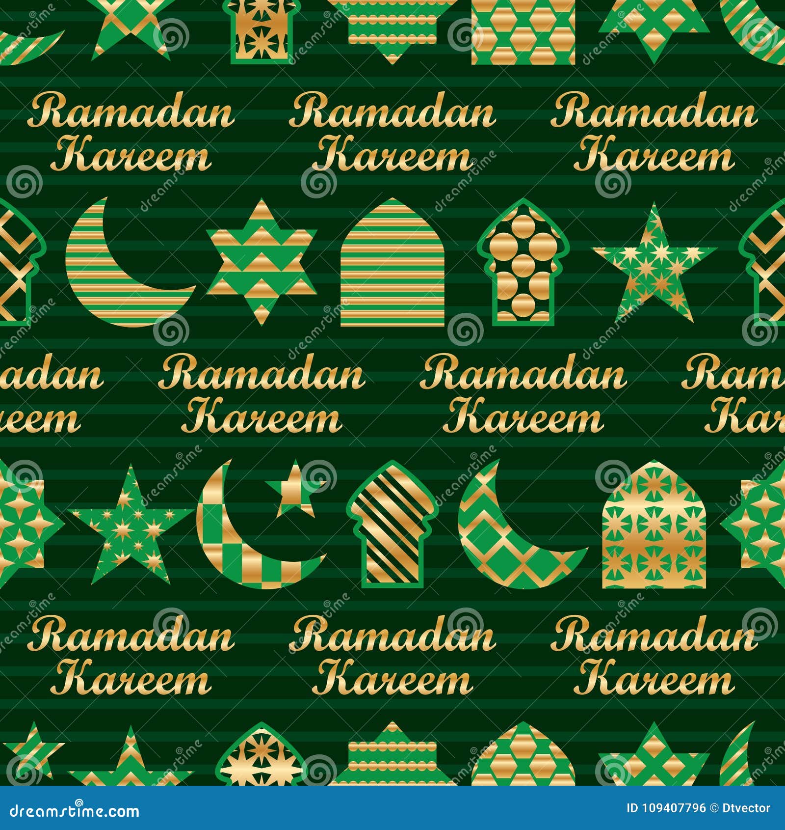 Ramadan Element Cut Ramadan Kareem Stripe Seamless Pattern Stock Vector ...
