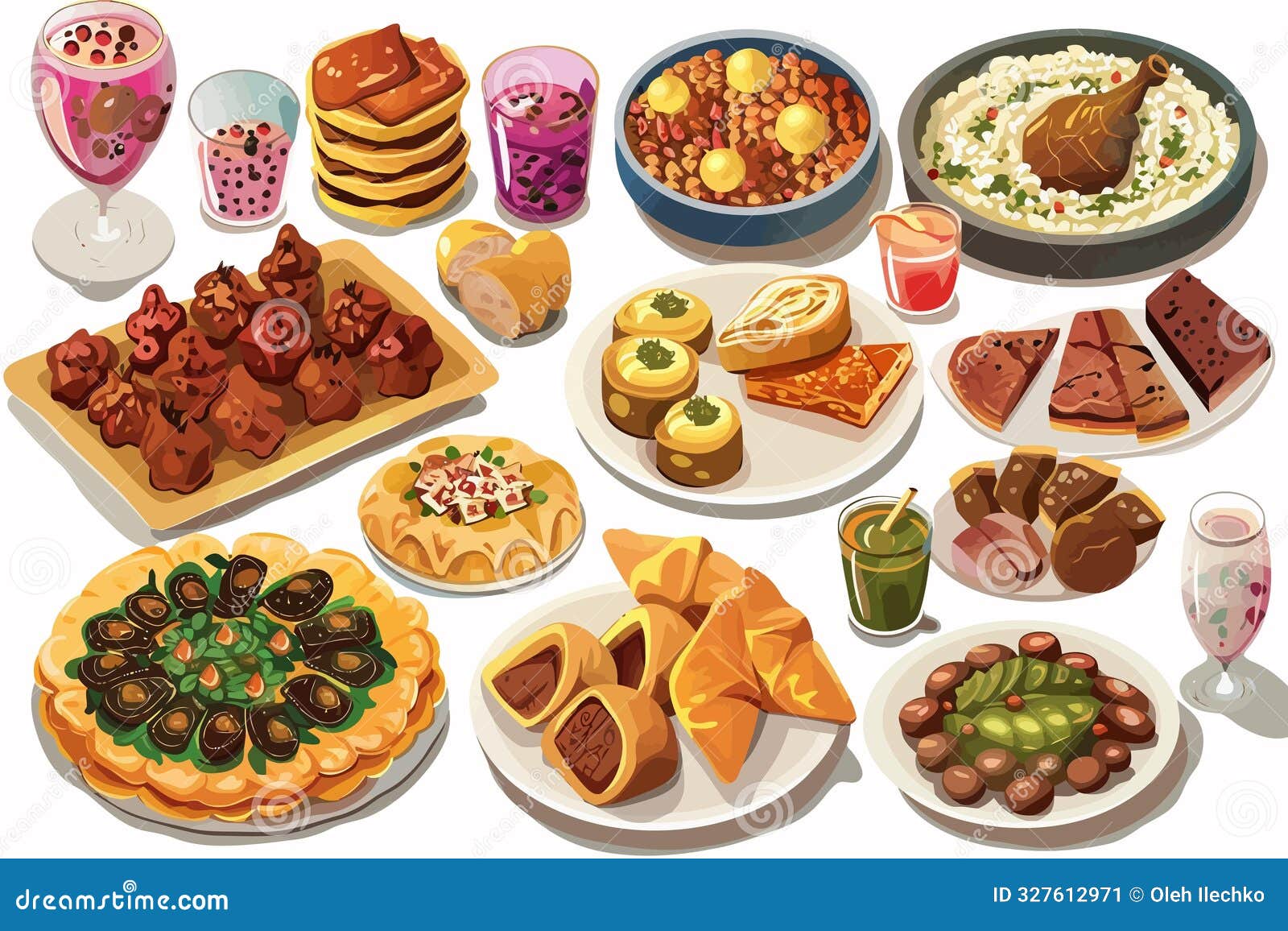 Ramadan Feast Isolated Vector Style | CartoonDealer.com #327612971