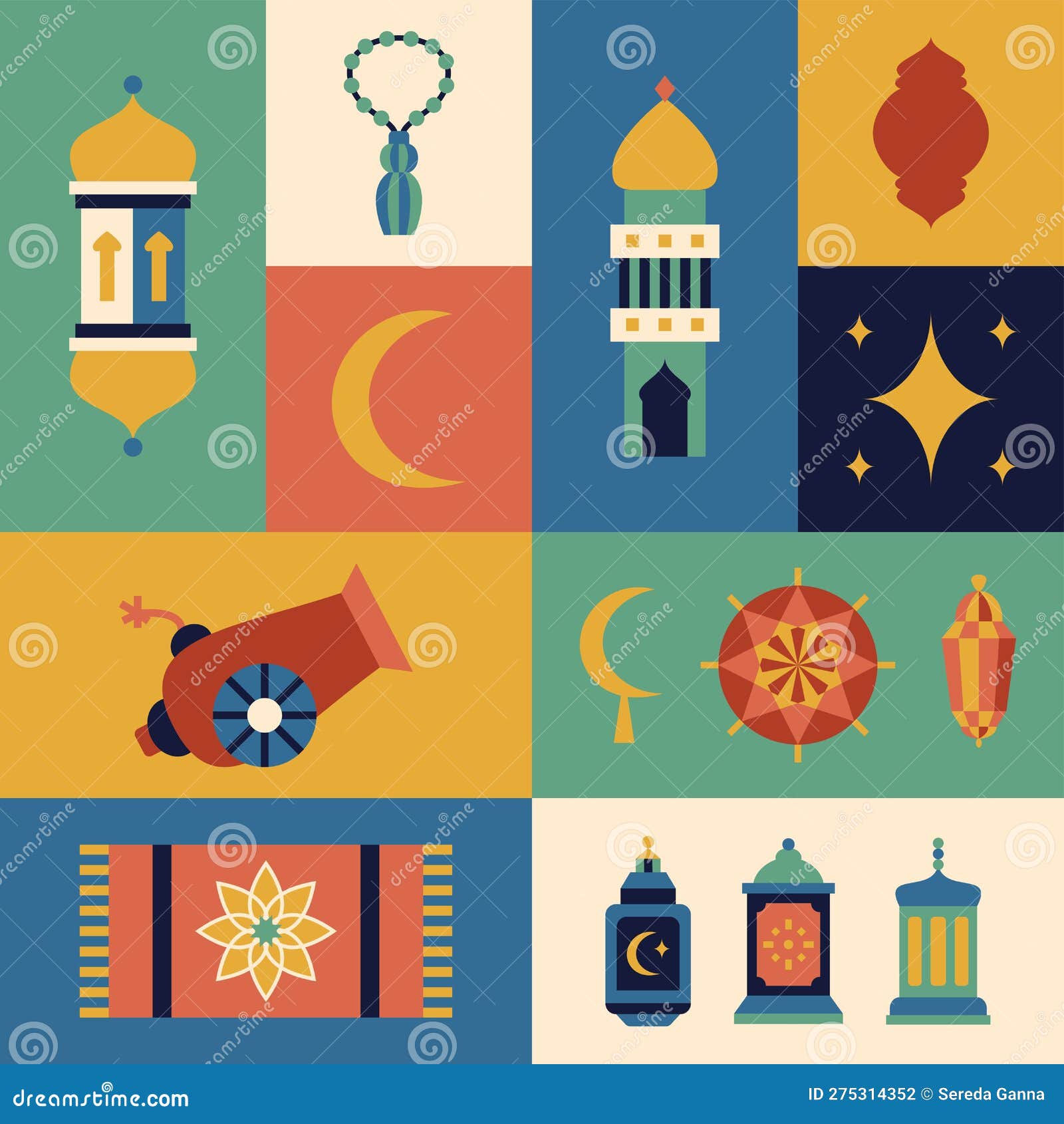 Ramadan In Flat Style Isolated Vector Illustration | CartoonDealer.com ...