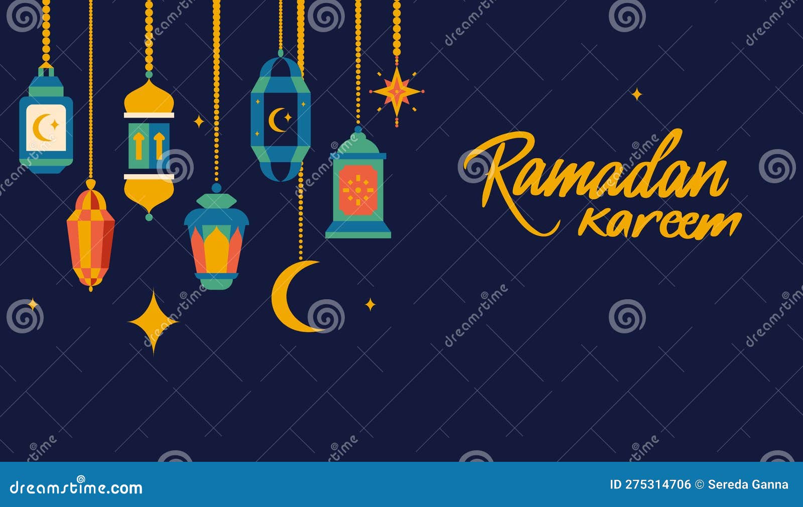 Ramadan In Flat Style Isolated Vector Illustration | CartoonDealer.com ...