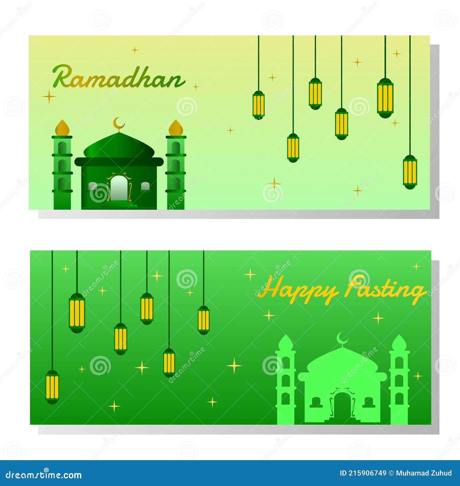 Ramadan Greeting Poster Banner Envelope Design Stock Vector ...