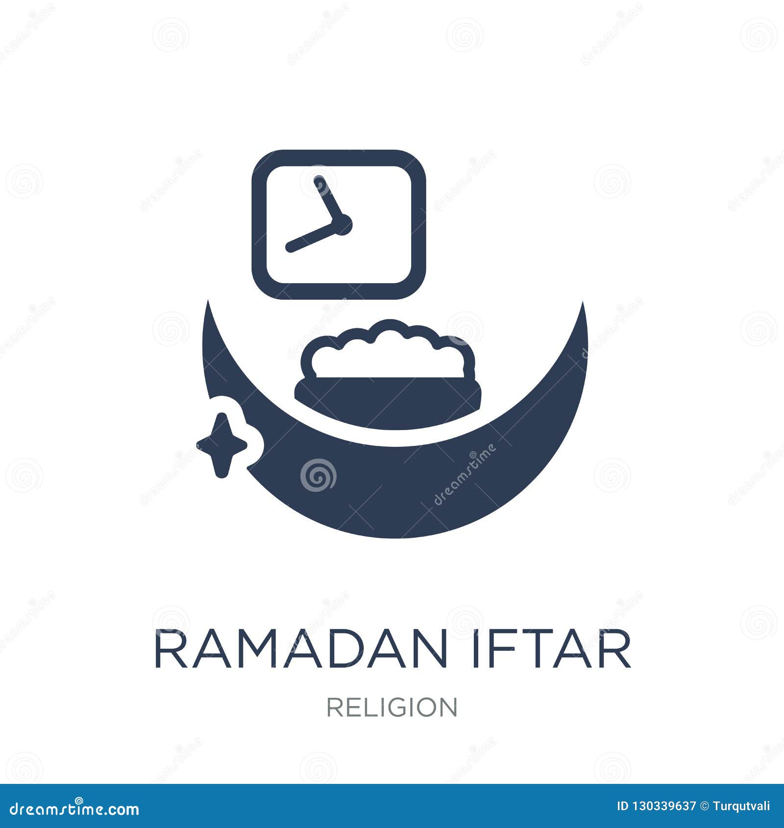 Ramadan Iftar Icon. Trendy Flat Vector Ramadan Iftar Icon on White ...