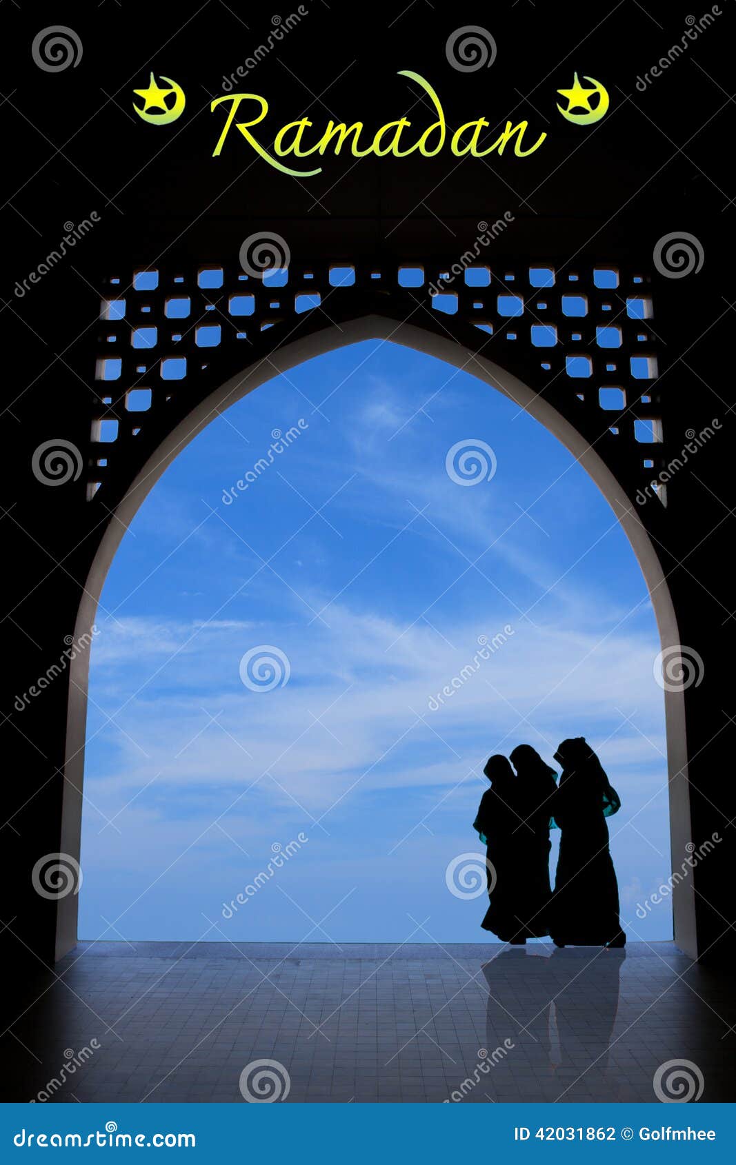 Ramadan Isolate Mosque Gate Stock Illustration - Illustration of ...