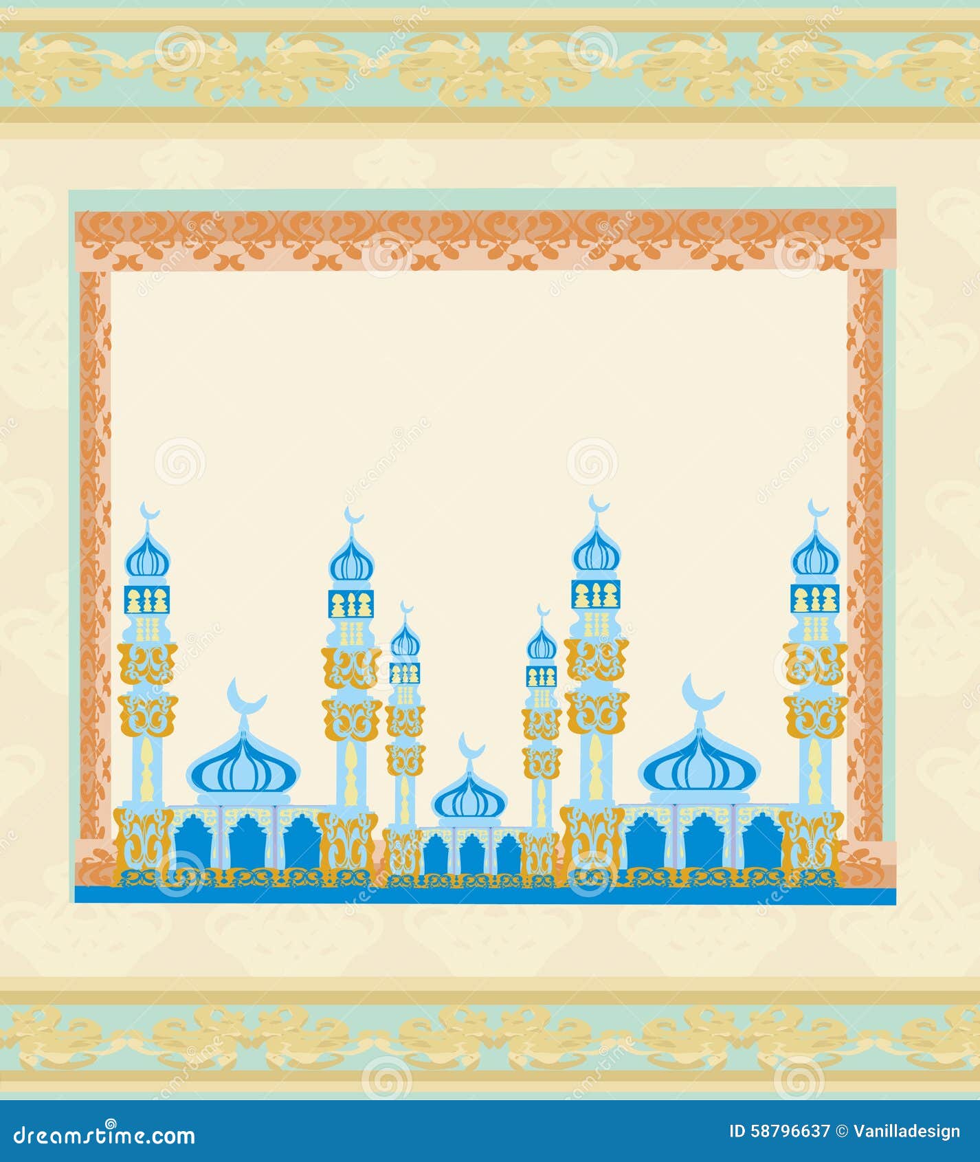 Ramadan Kareem Festival Frame Stock Vector - Illustration of abstract ...