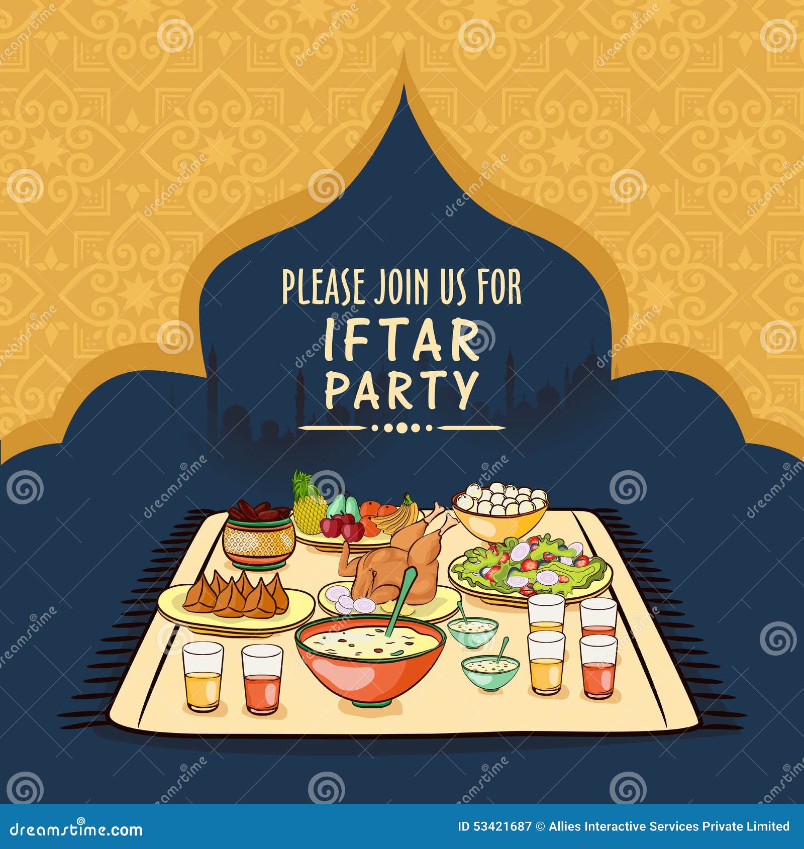 Ramadan Kareem Iftar Party Celebration Invitation Card. Stock ... Ramadan Kareem Iftar Party Celebration Invitation Card. Stock ...