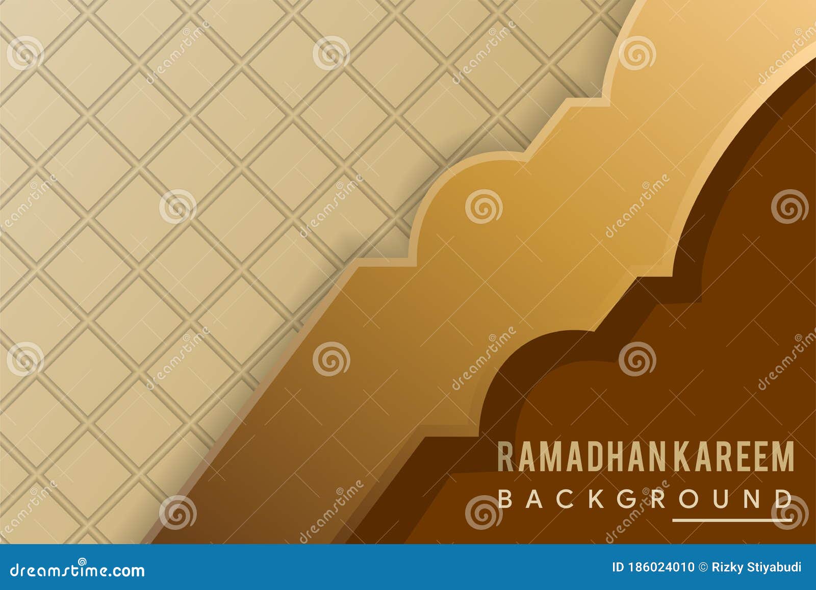 Brown Background and Islamic Geometric Pattern Stock Vector ...