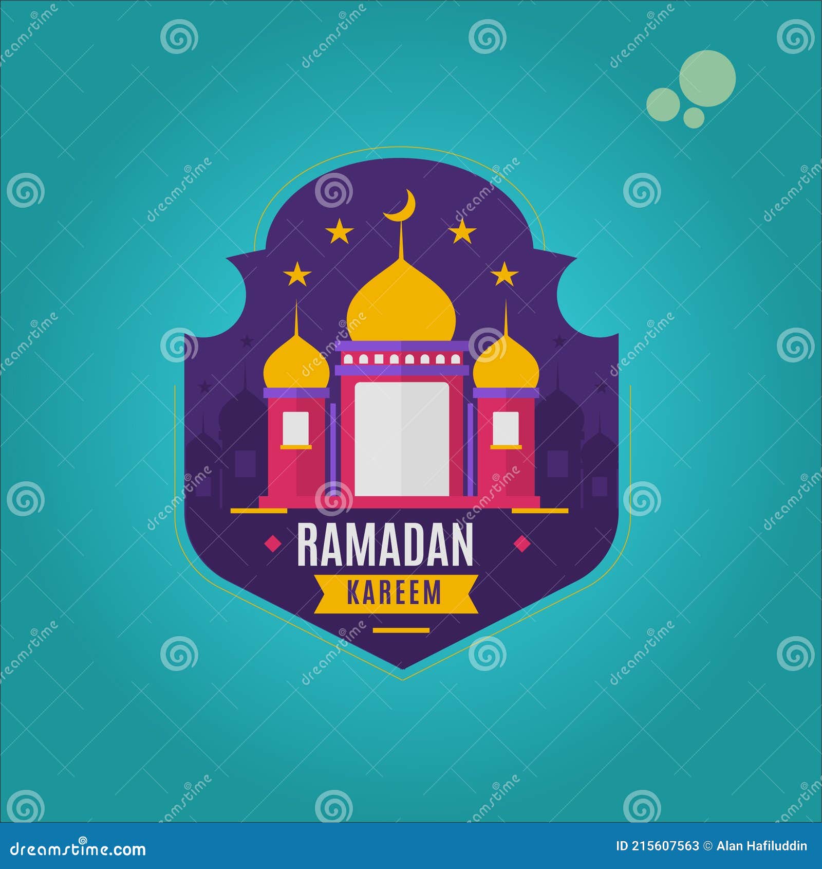 Ramadan Kareem Logo or Emblem Vector Stock Vector - Illustration of ...