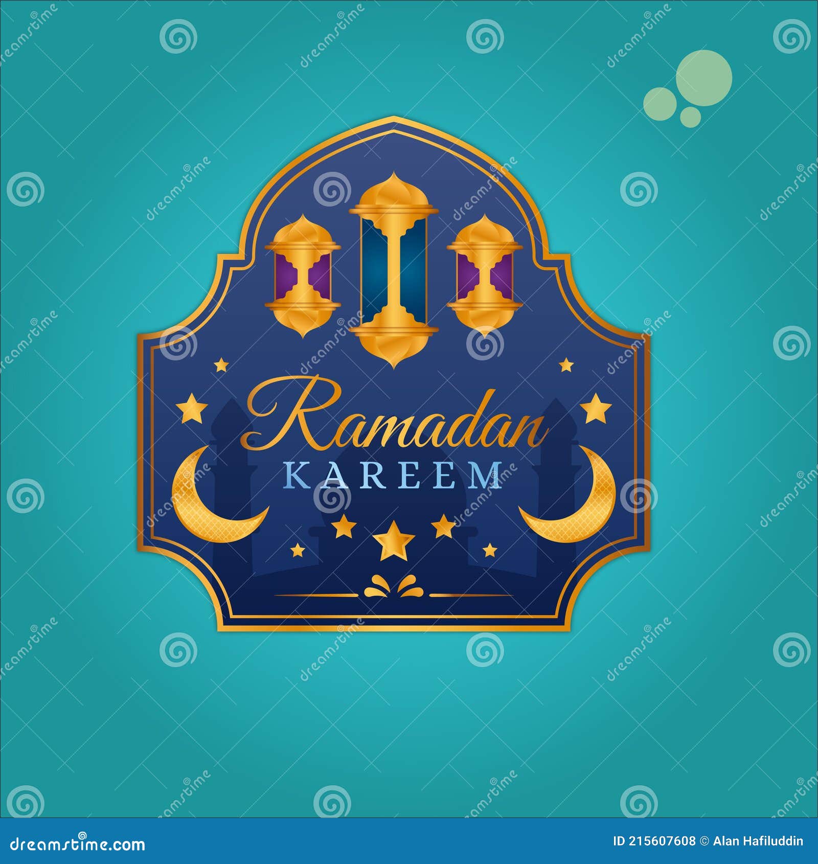 Ramadan Kareem Logo or Emblem Vector Stock Vector - Illustration of ...