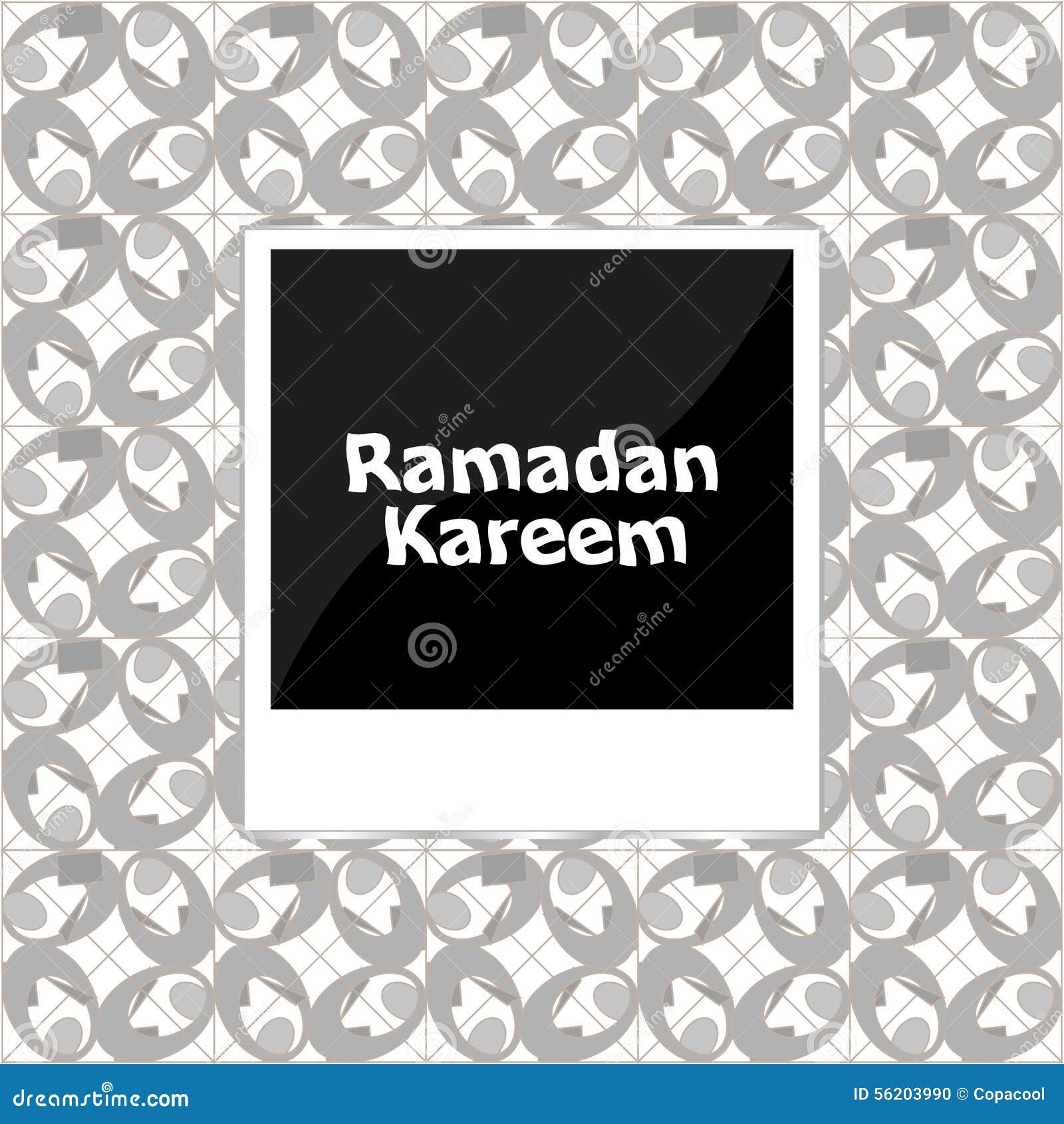 Ramadan Kareem on Old Photo Frame Stock Illustration - Illustration of ...