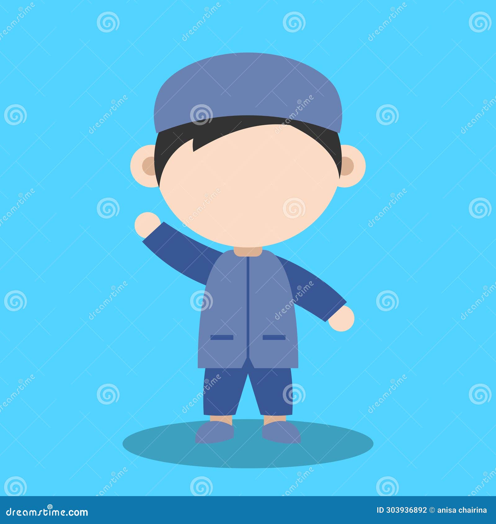 Ramadan Kids Mascot Vector Design Stock Vector - Illustration of arab ...