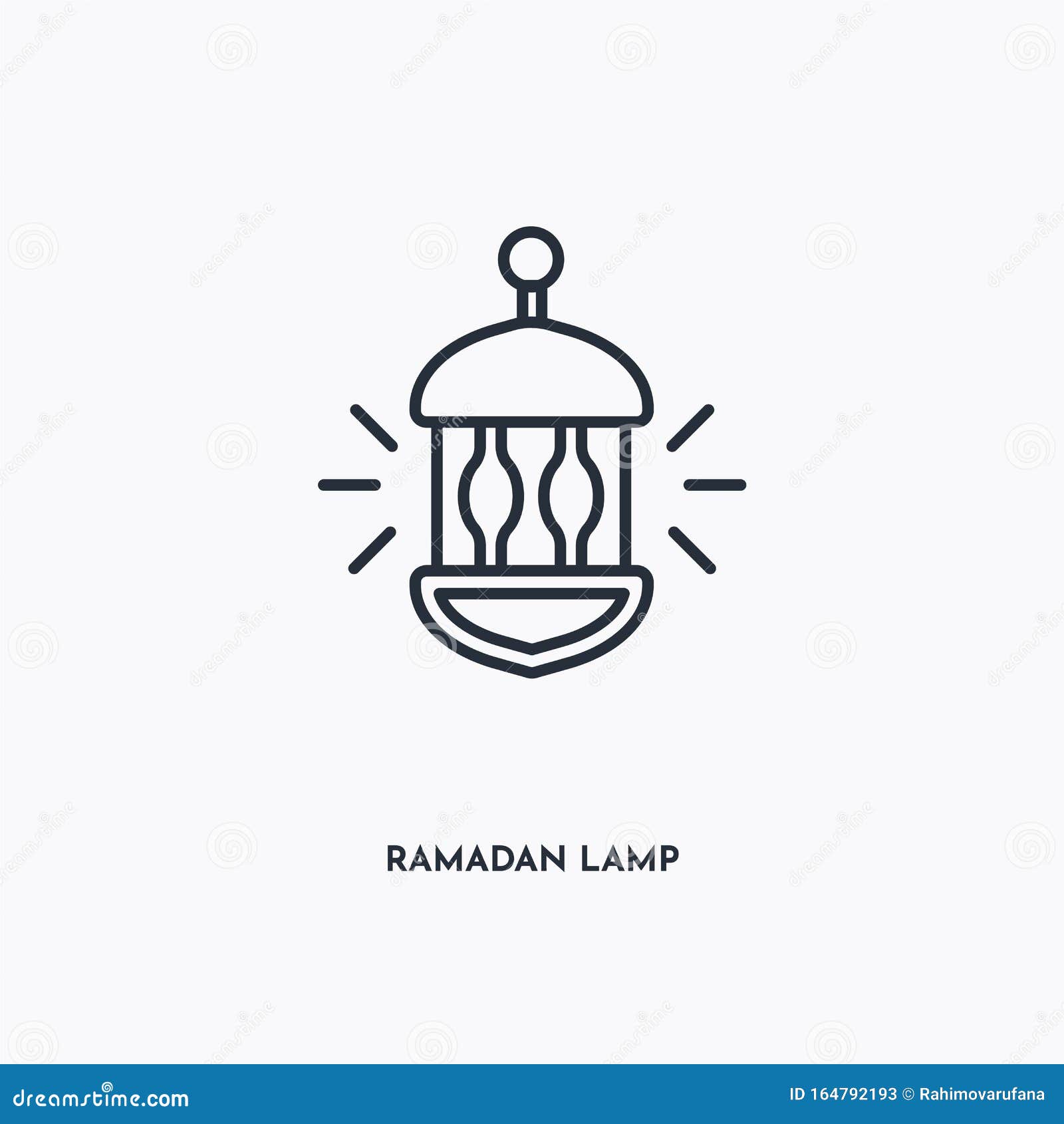 Ramadan Lamp Outline Icon. Simple Linear Element Illustration. Isolated ...