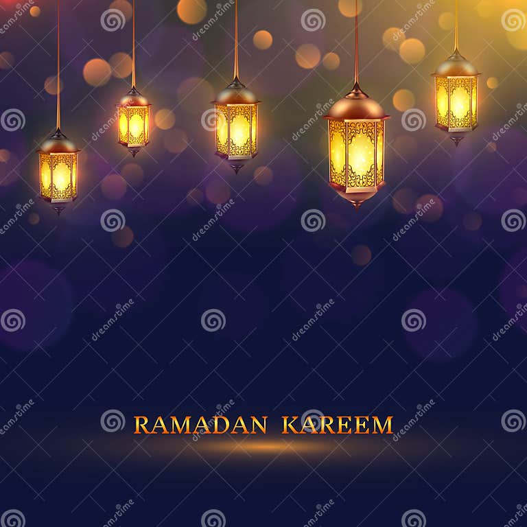Ramadan Lights Poster ilustración del vector. Ilustración de islam ...