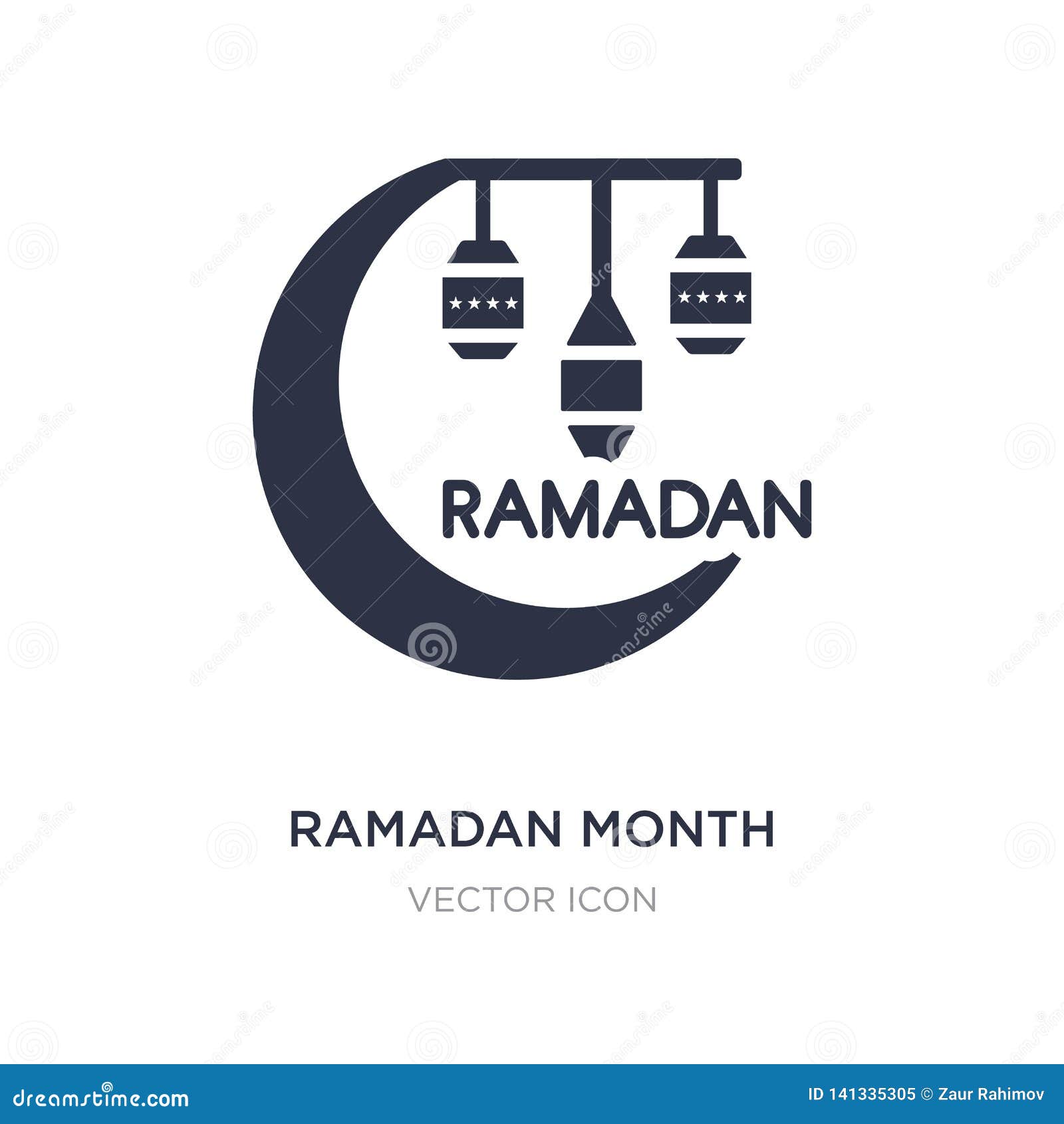 Ramadan Month Icon On White Background. Simple Element Illustration ... Ramadan Month Icon On White Background. Simple Element Illustration ...