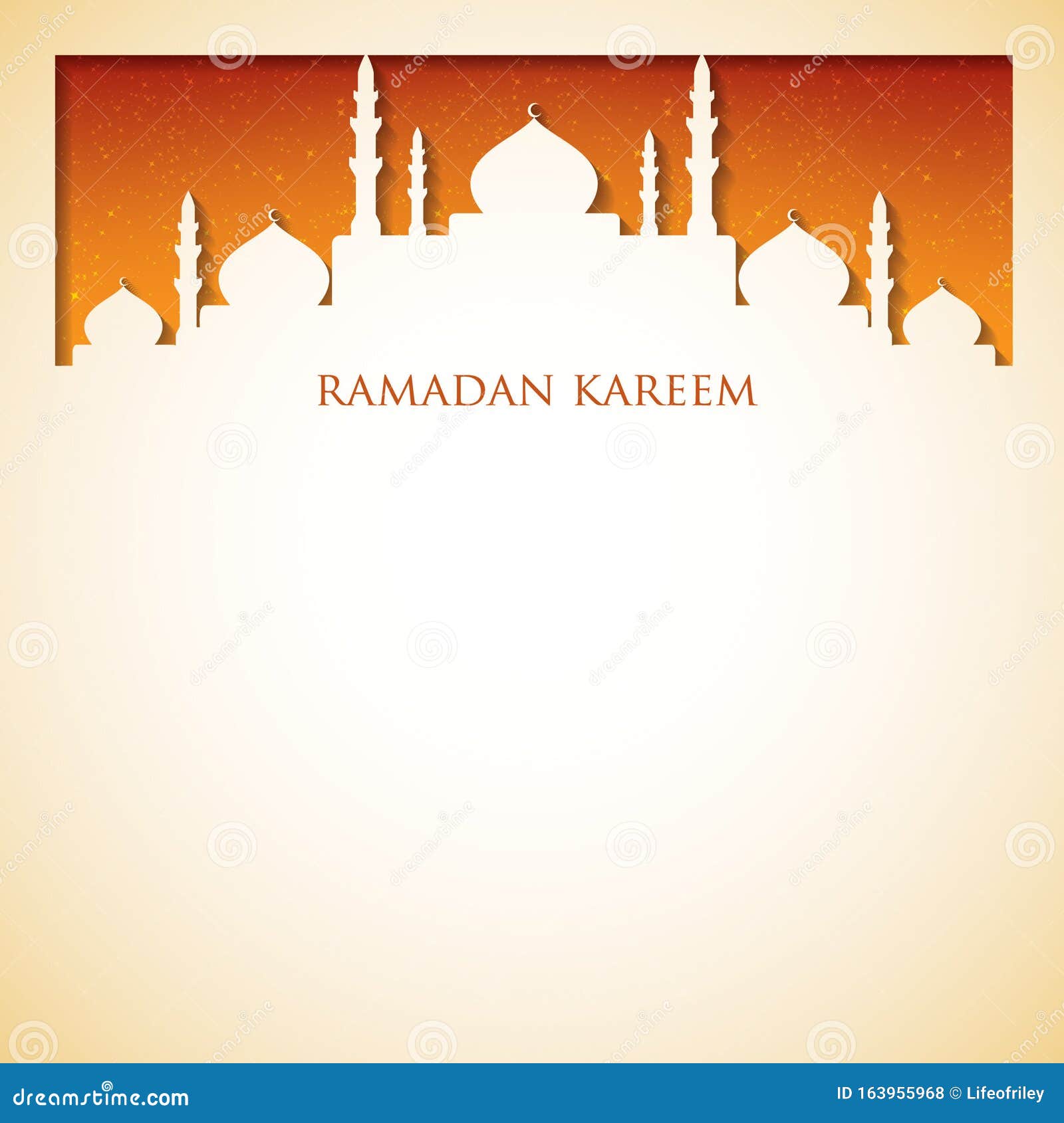 Ramadan Mosque Card stock vector. Illustration of koran - 163955968