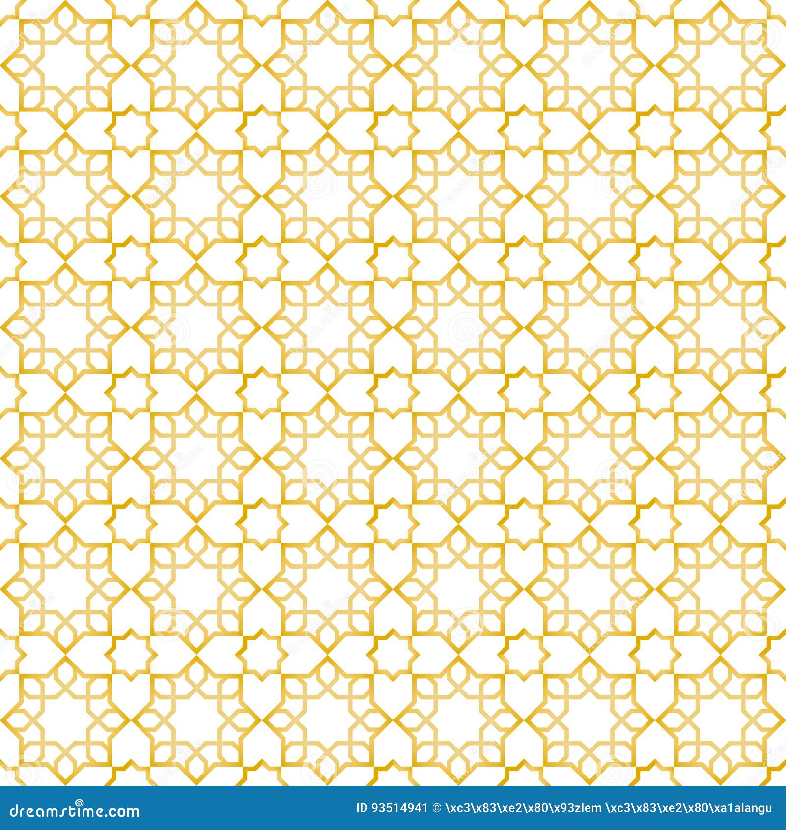 Islamic Pattern With Rectangle Frame And Border Floral Golds For ...