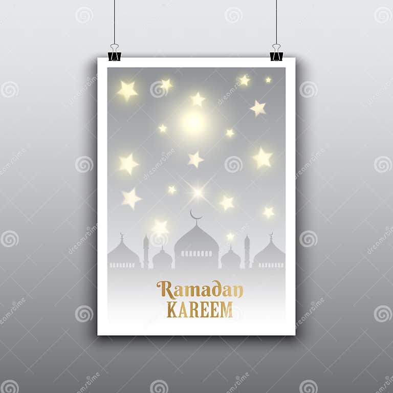 Ramadan poster stock vector. Illustration of religious - 92740709