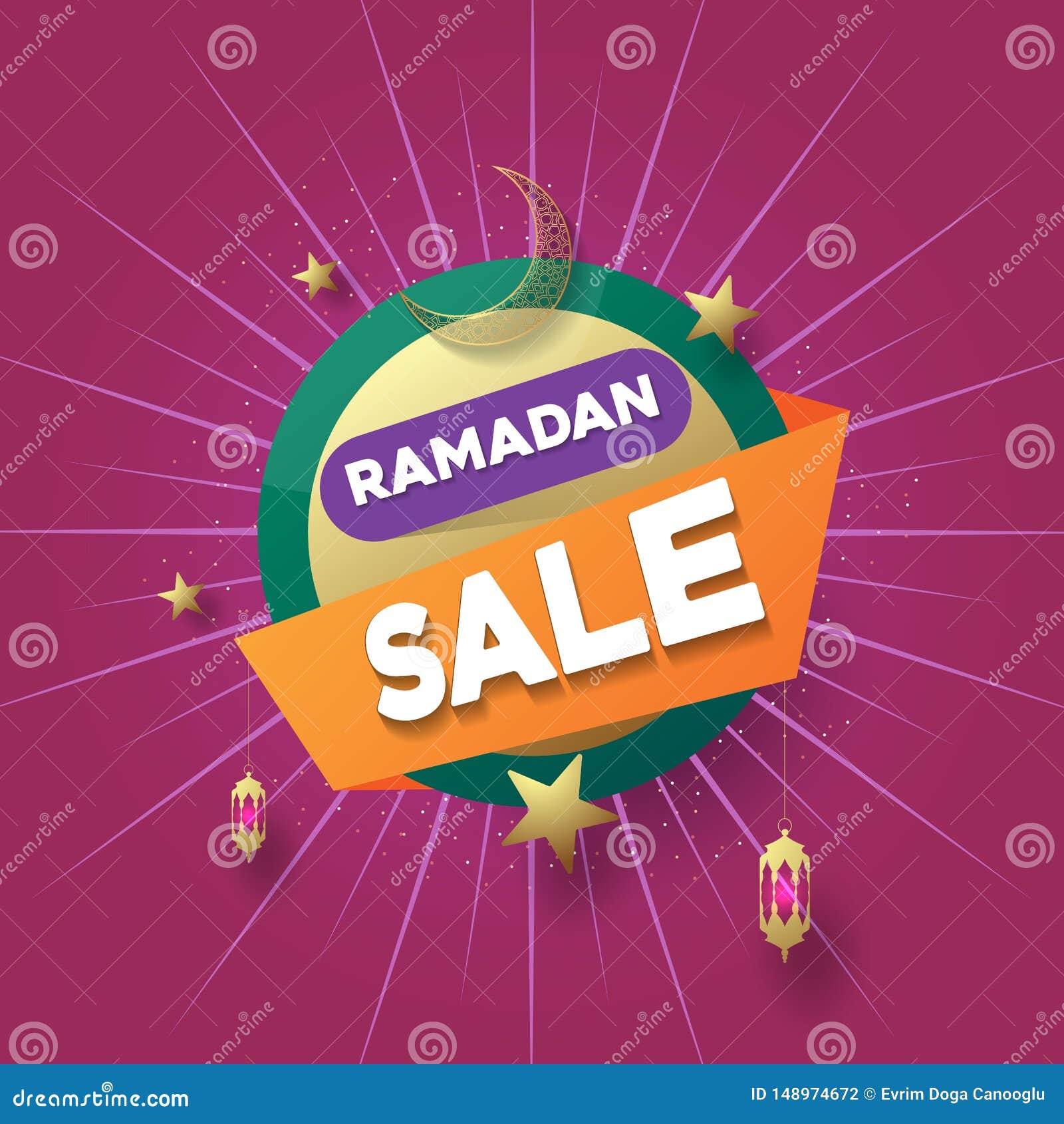 Ramadan Sale Abstract Frame Banner.EPS 10 Stock Vector - Illustration ...