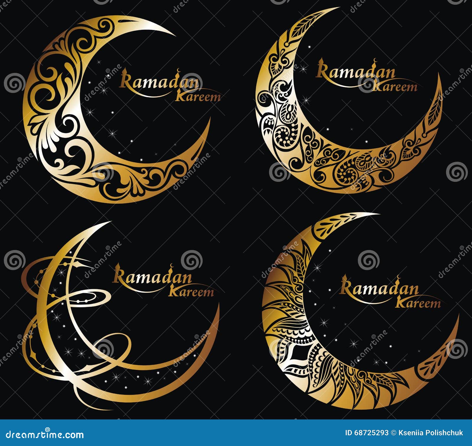 Ramadan symbols stock vector. Illustration of amulet - 68725293