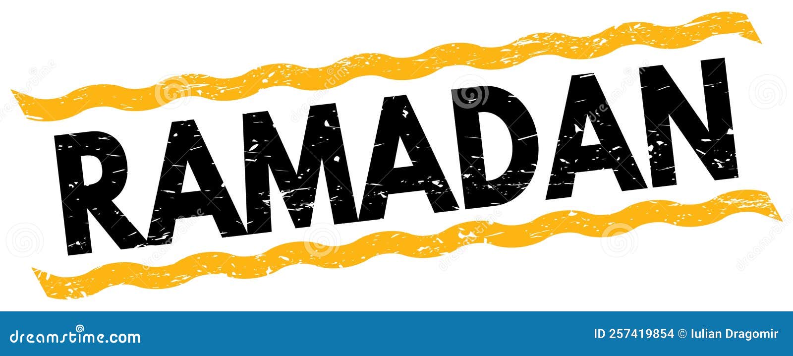 RAMADAN Text on Yellow-black Lines Stamp Sign Stock Illustration ...