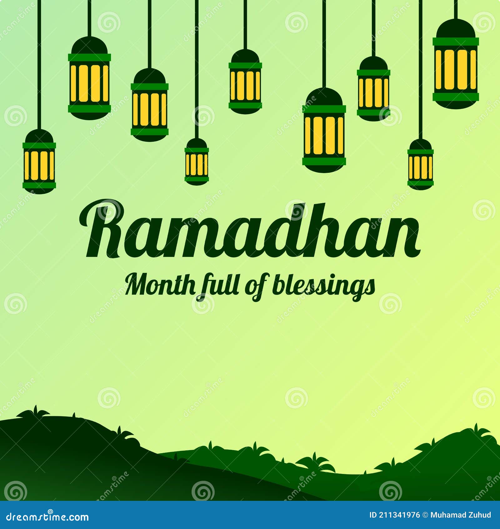 Ramadan Theme Design Background Template Stock Vector - Illustration of ...