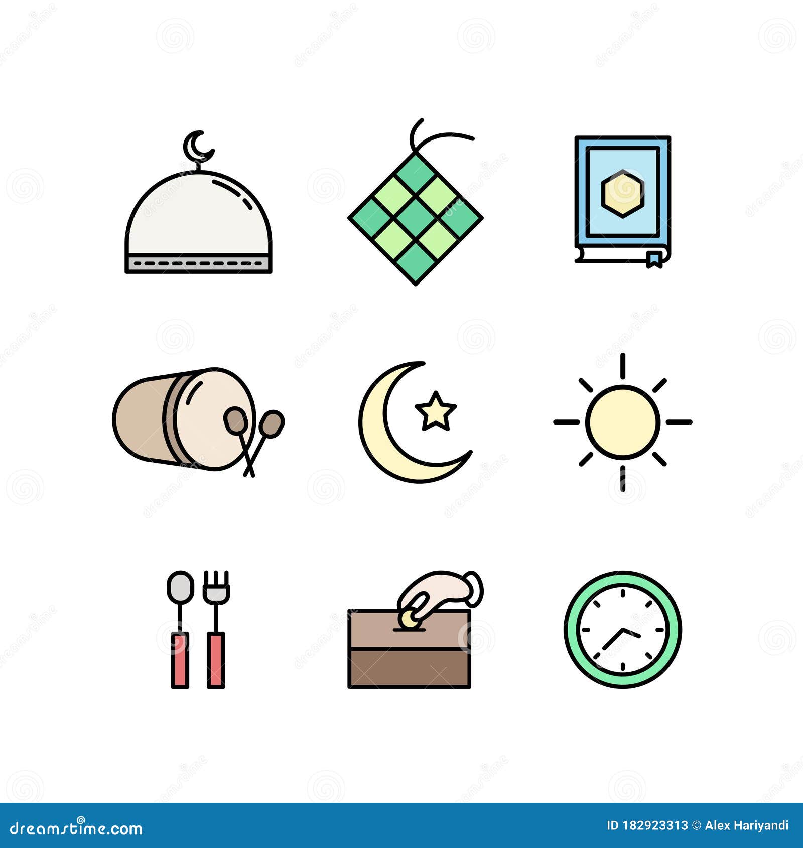 Ramadhan Icon Vector Illustration Flat Design Stock Vector ...