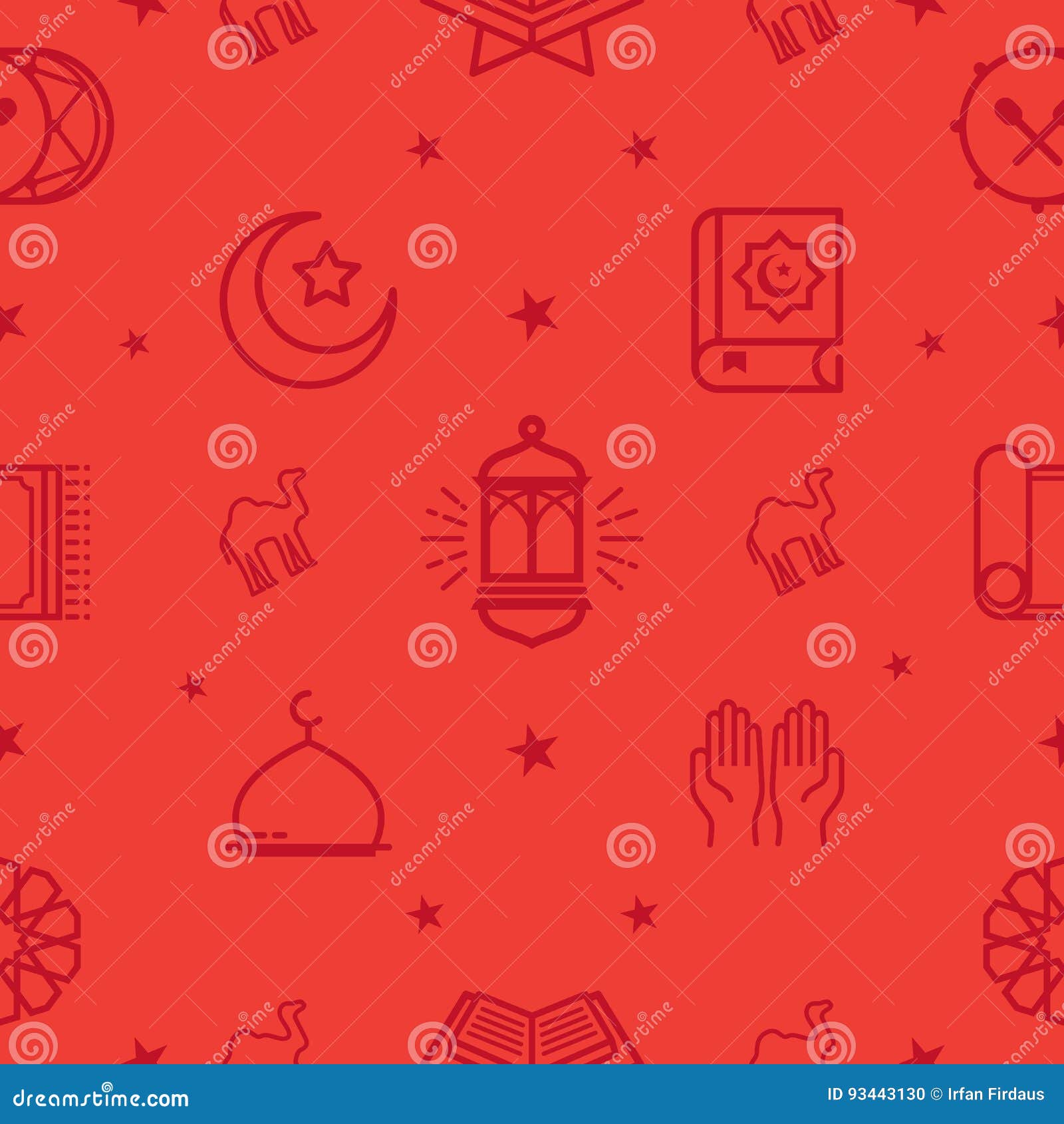 Ramadhan Kareem Pattern stock vector. Illustration of kareem - 93443130