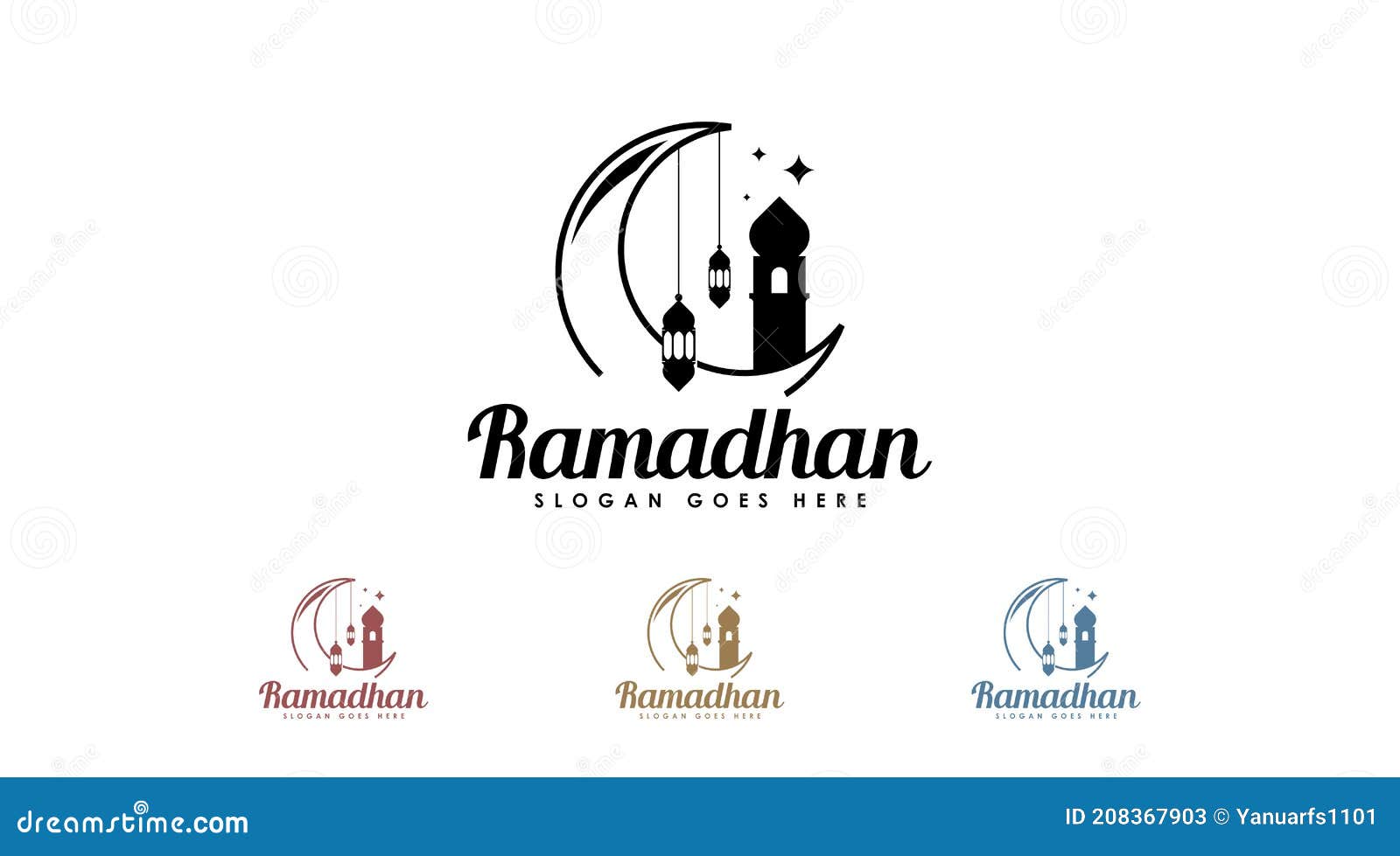 Ramadhan Logo Concept Vector. Islamic Logo Template Isolated in White ...
