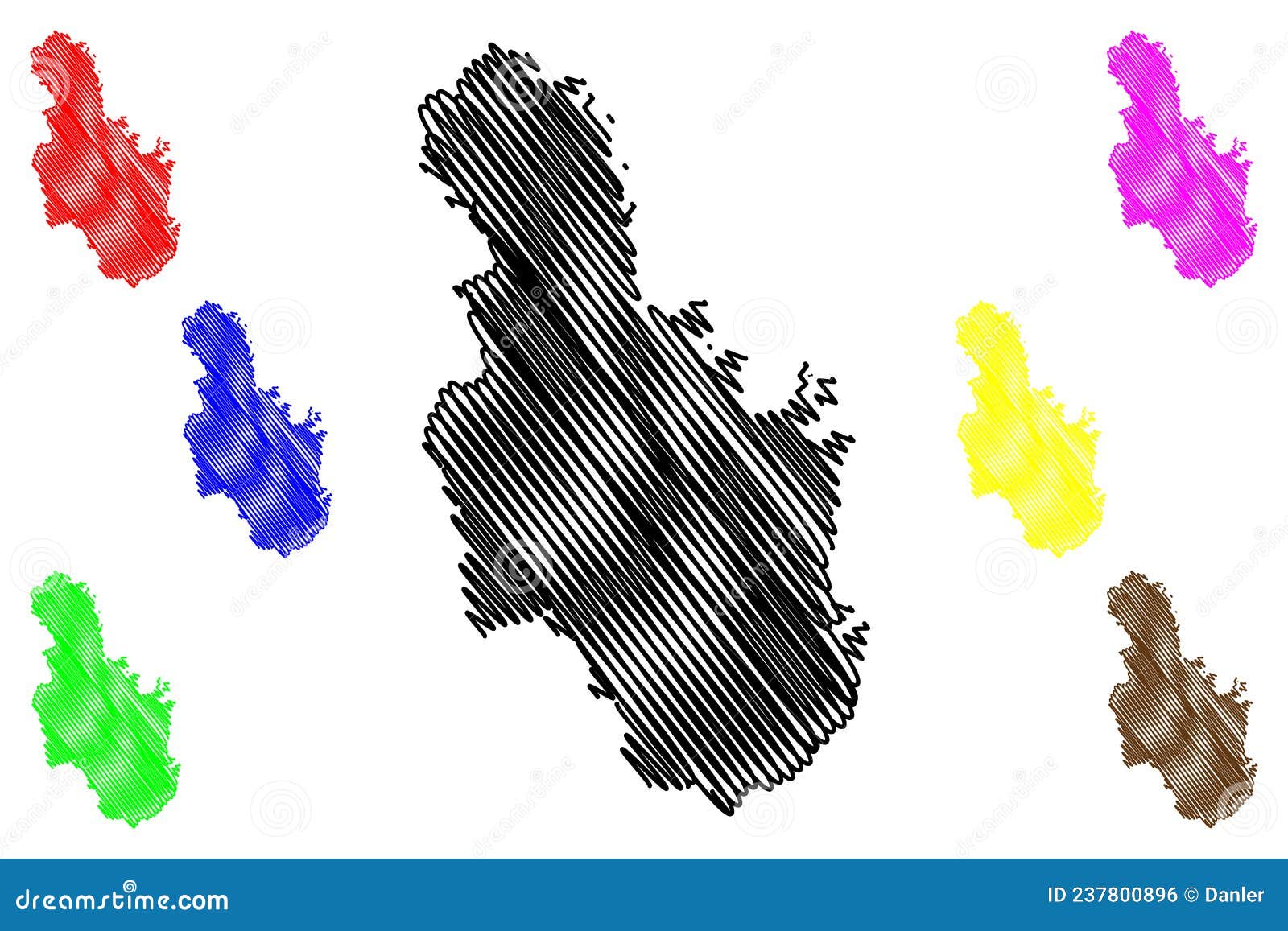Karnataka District Map With Names Vector Illustration. Karnataka Map ...