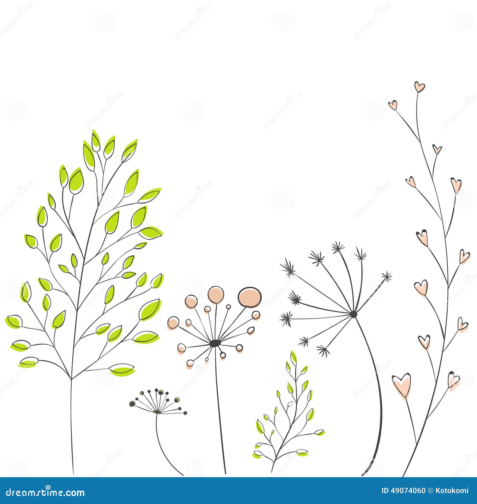 Ramas Con Las Hojas Y Las Ramitas, Vector Moderno Ilustración del ...