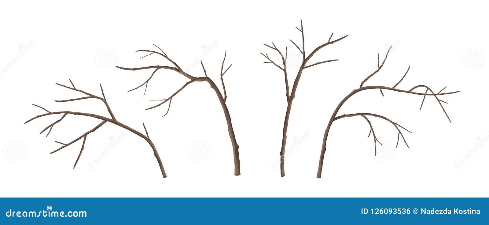 Ramas de árbol del vector ilustración del vector. Ilustración de ...