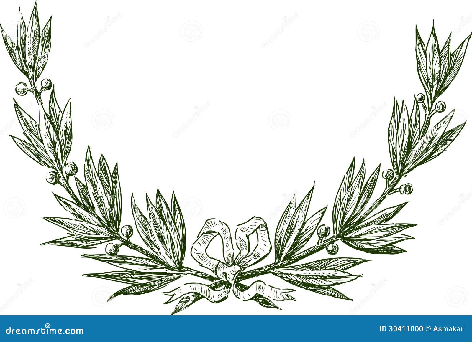 Ramas del laurel ilustración del vector. Ilustración de logro - 30411000