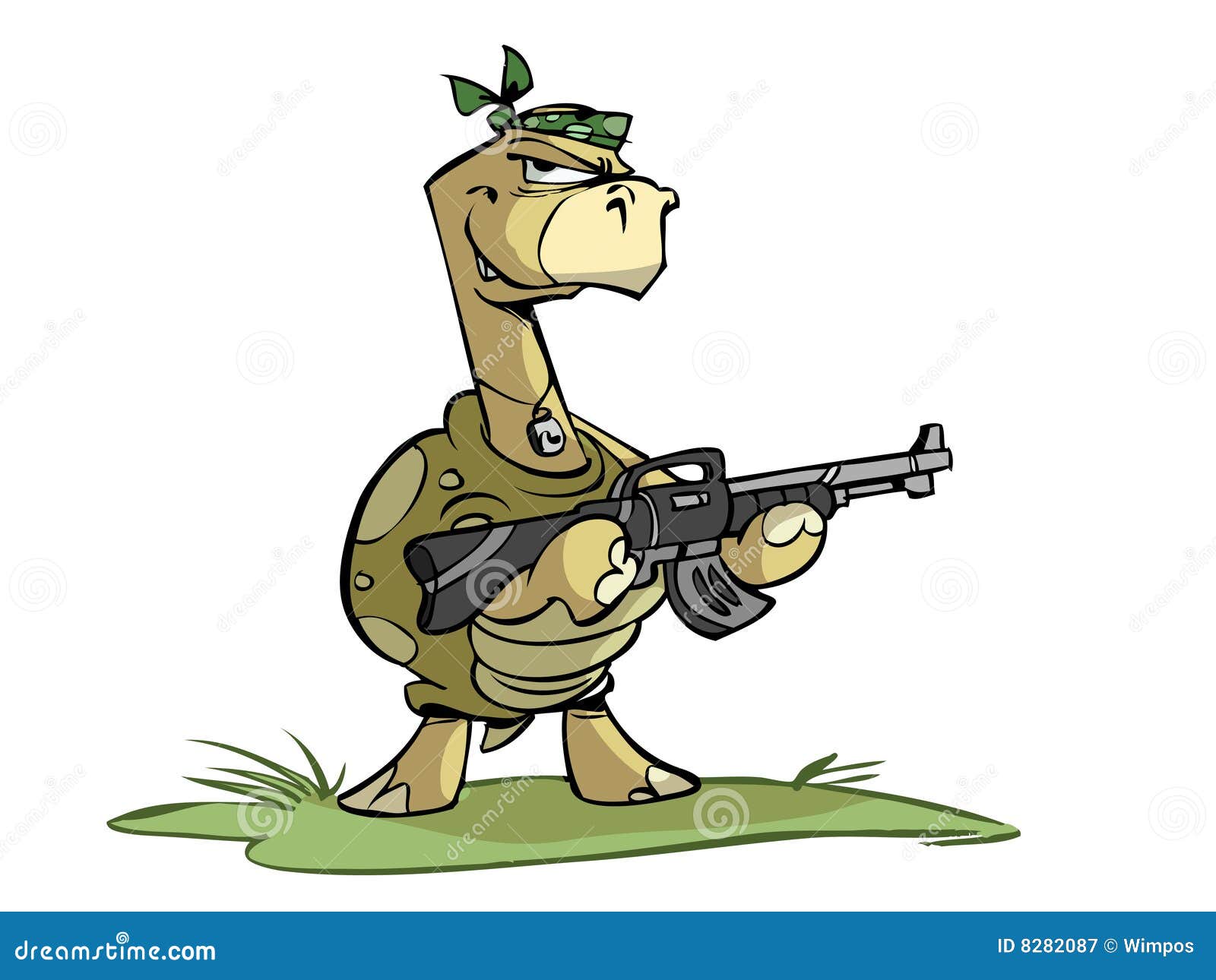 Rambo turtle stock illustration. Illustration of jungle - 8282087