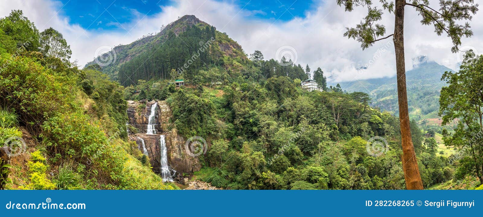 Ramboda Waterfall in Sri Lanka Stock Image - Image of travel, paradise ...