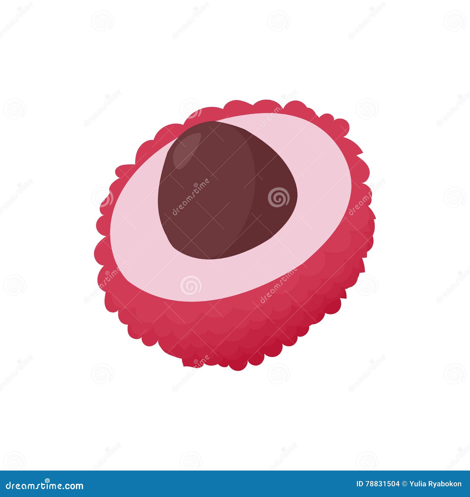 Rambutan Icon in Cartoon Style Stock Vector - Illustration of closeup ...