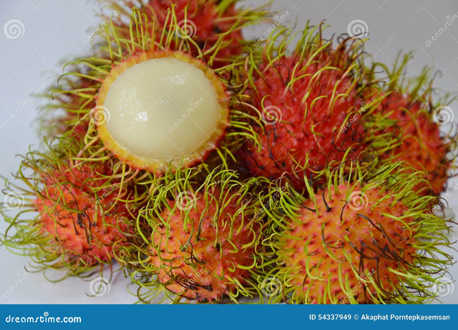 Rambutan peel out stock image. Image of sweet, cutting - 54337949